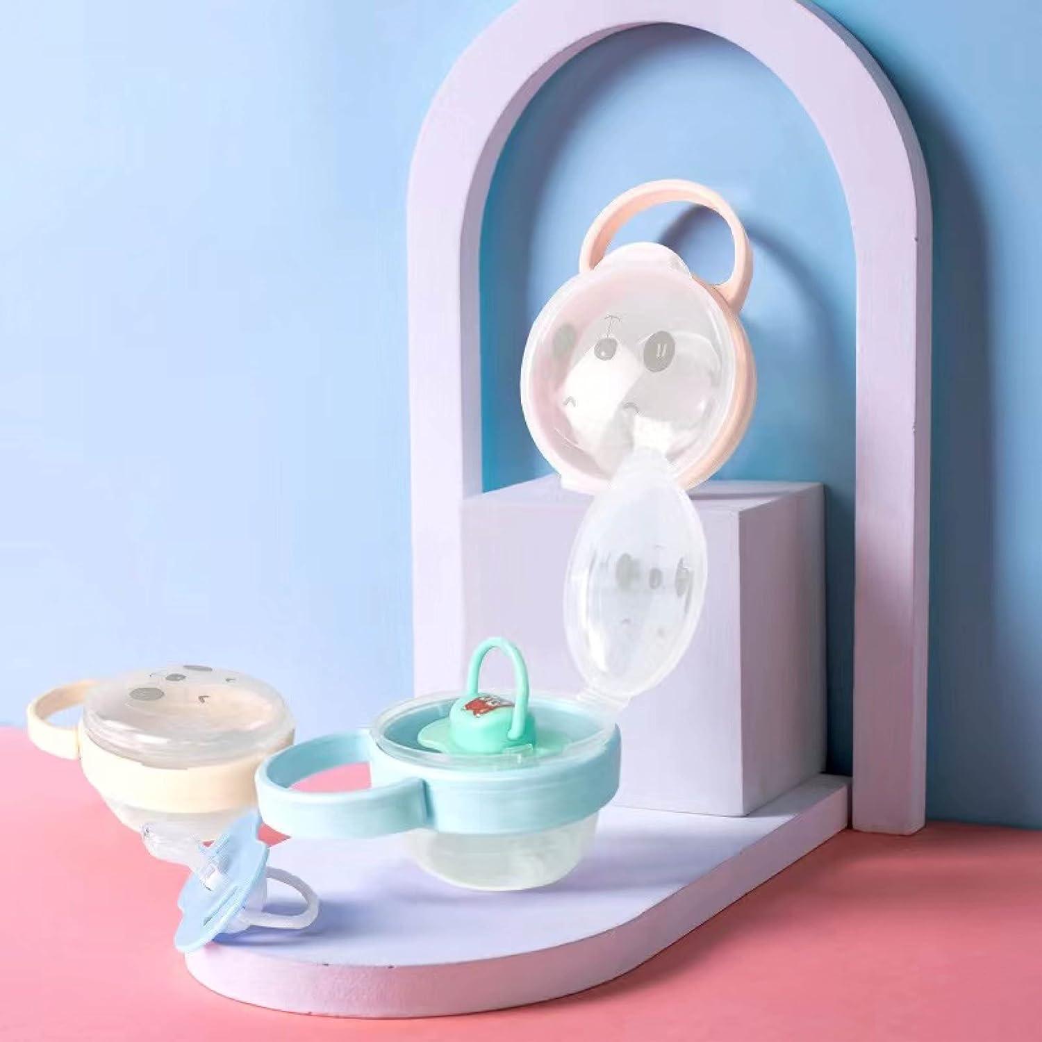 DAPIN 3-Pack Baby Pacifier Box Pacifier Box Travel Pacifier Box Clear ...