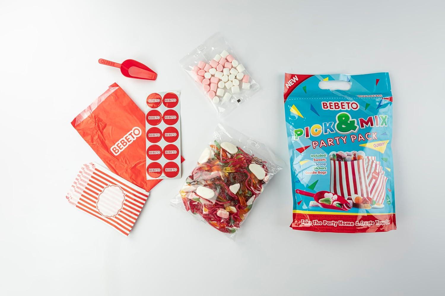 Bebeto Pick & Mix Party Pack - 750g Halal Certified Candy with Gummy ...