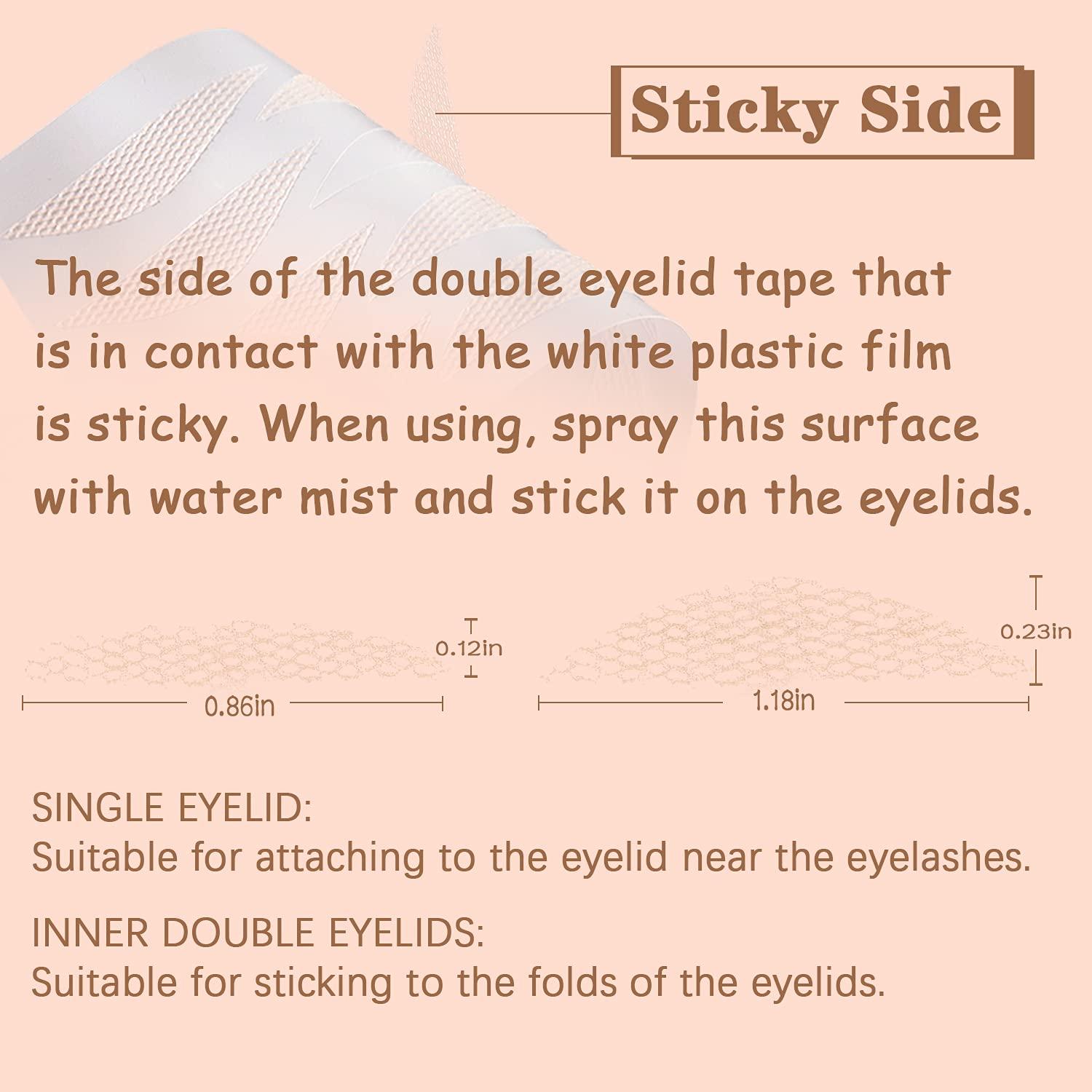 Waterproof Invisible Double Eyelid Tape - 120 Natural Fiber Strips for ...