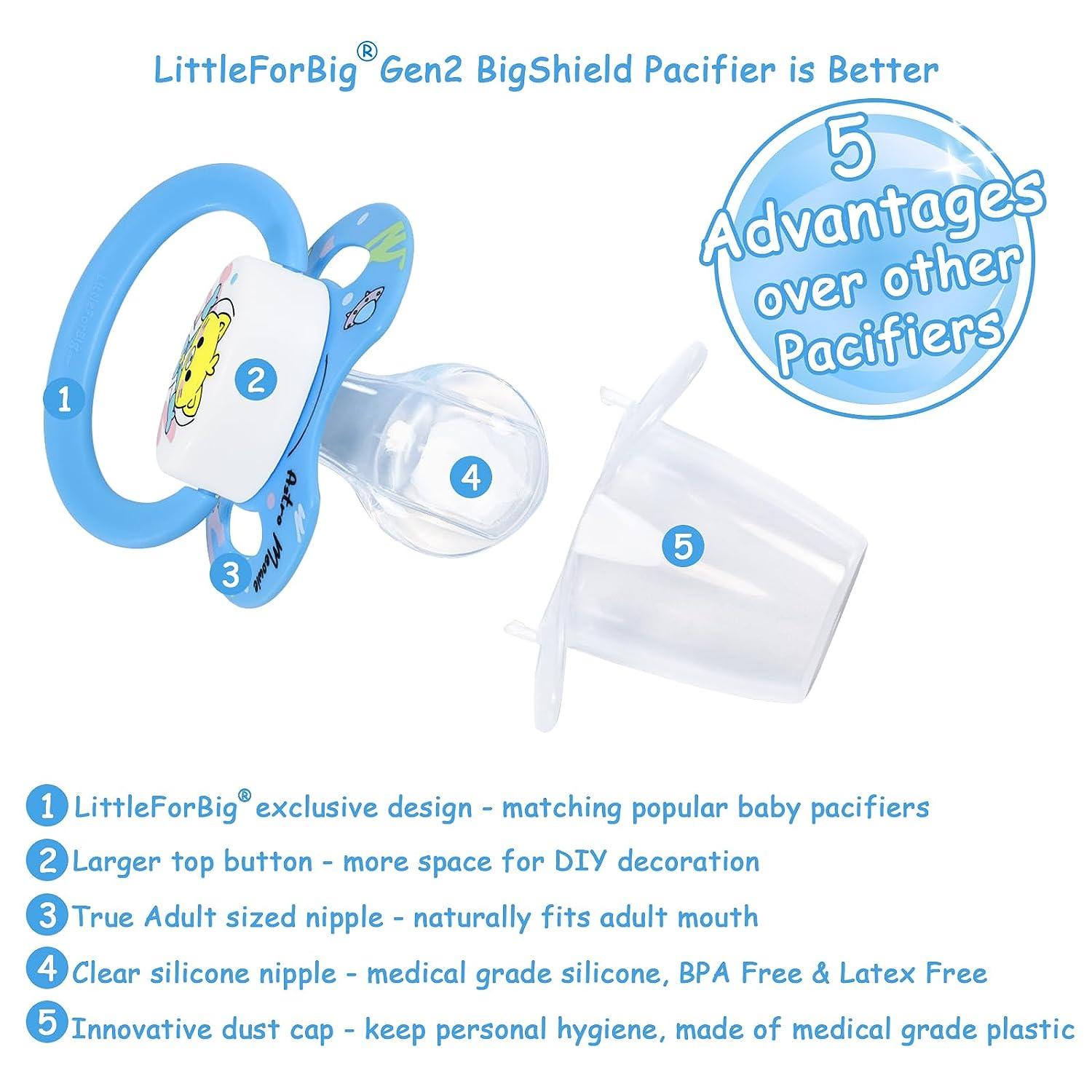 LittleForBig Bigshield Generation-II Adult Pacifier Astro Babies Blue ...