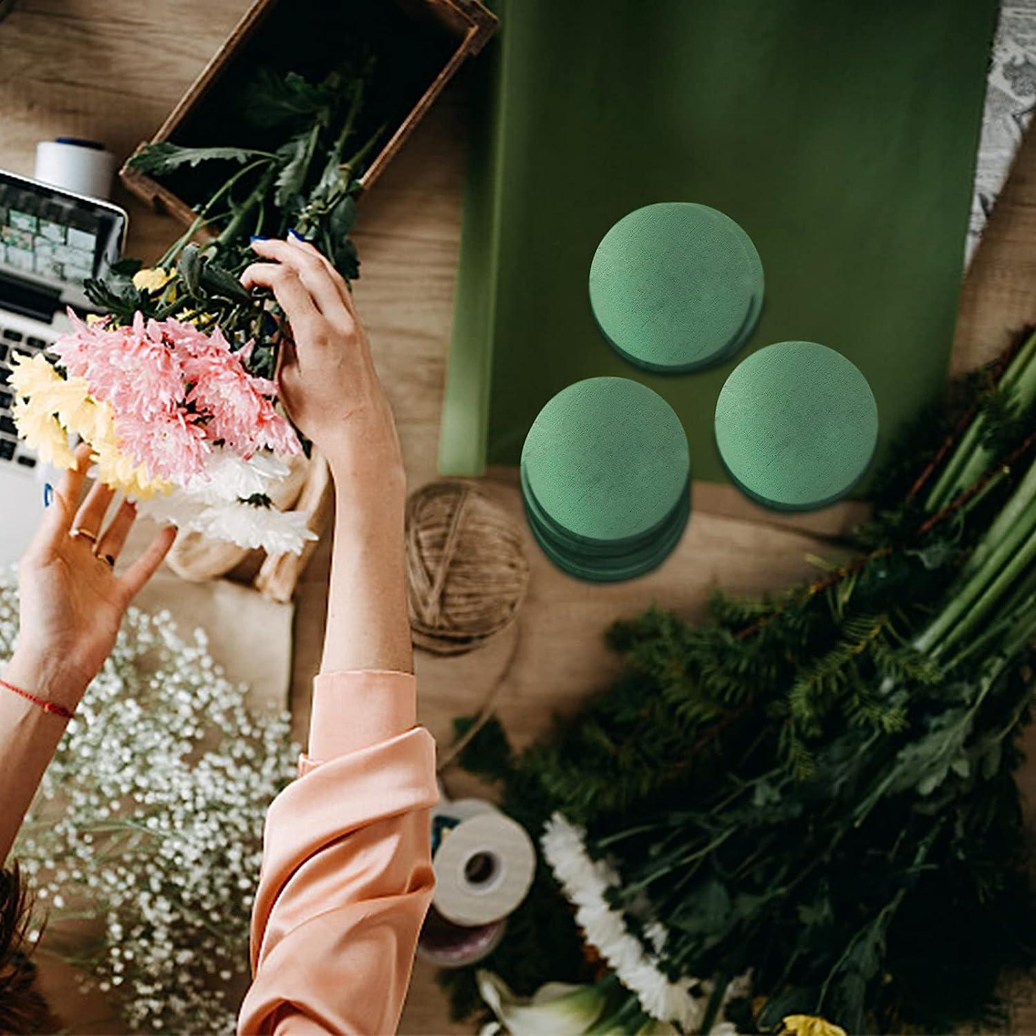 24 Pcs Round Floral Foam Blocks - Flower Arrangement Supplies for ...