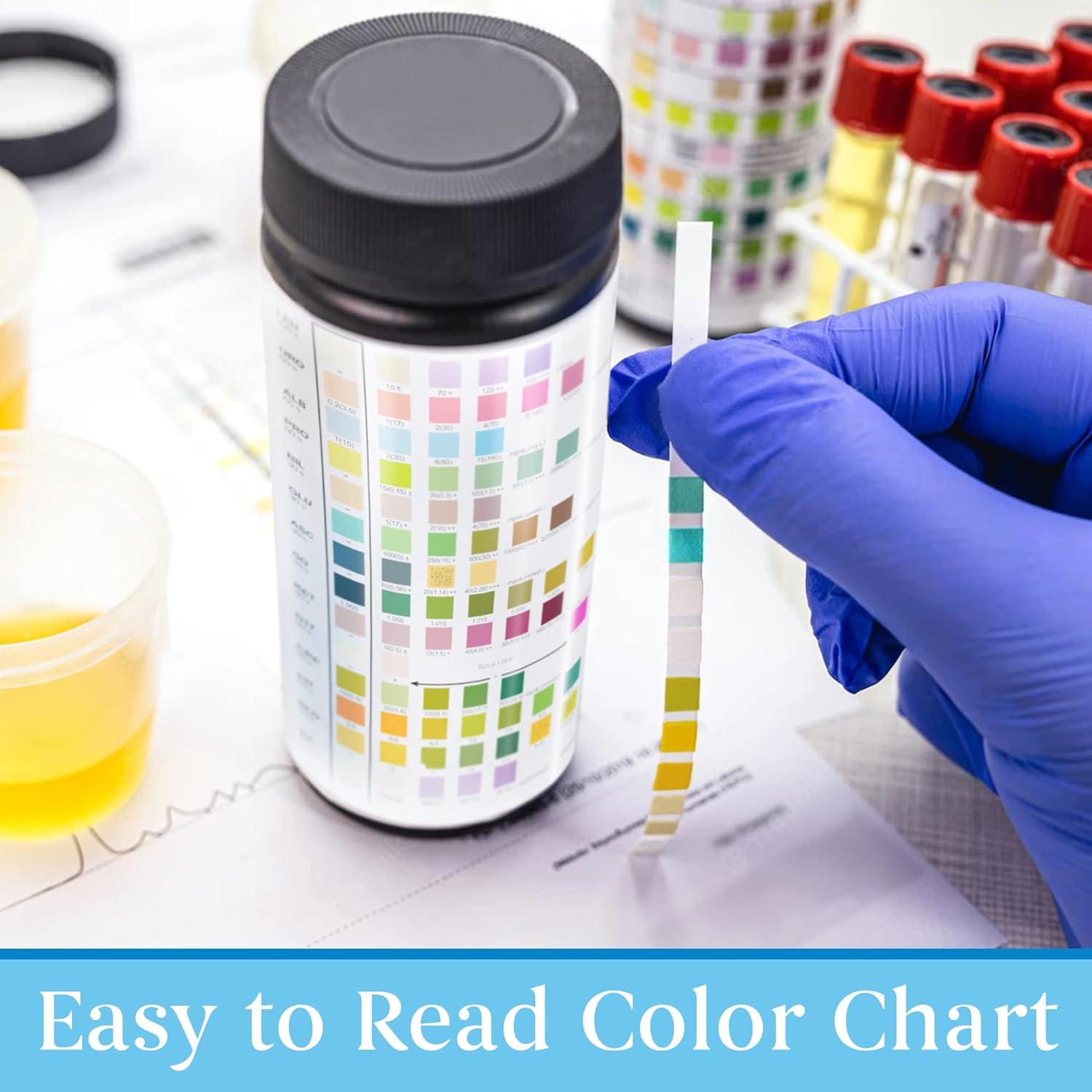 100x AccuDoctor Urine Test Strips - 12 Indicators for pH Glucose Ketone ...