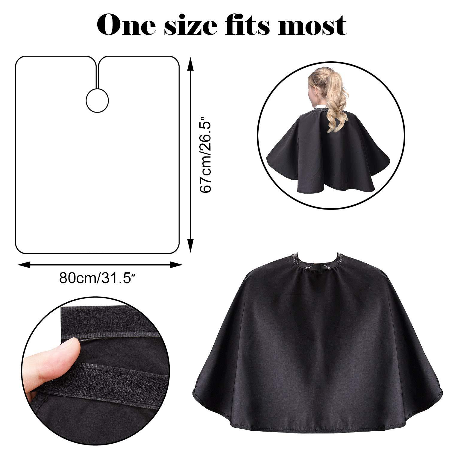 Noverlife Black Makeup Cape - Chemical & Water Proof Shorty Smock for ...
