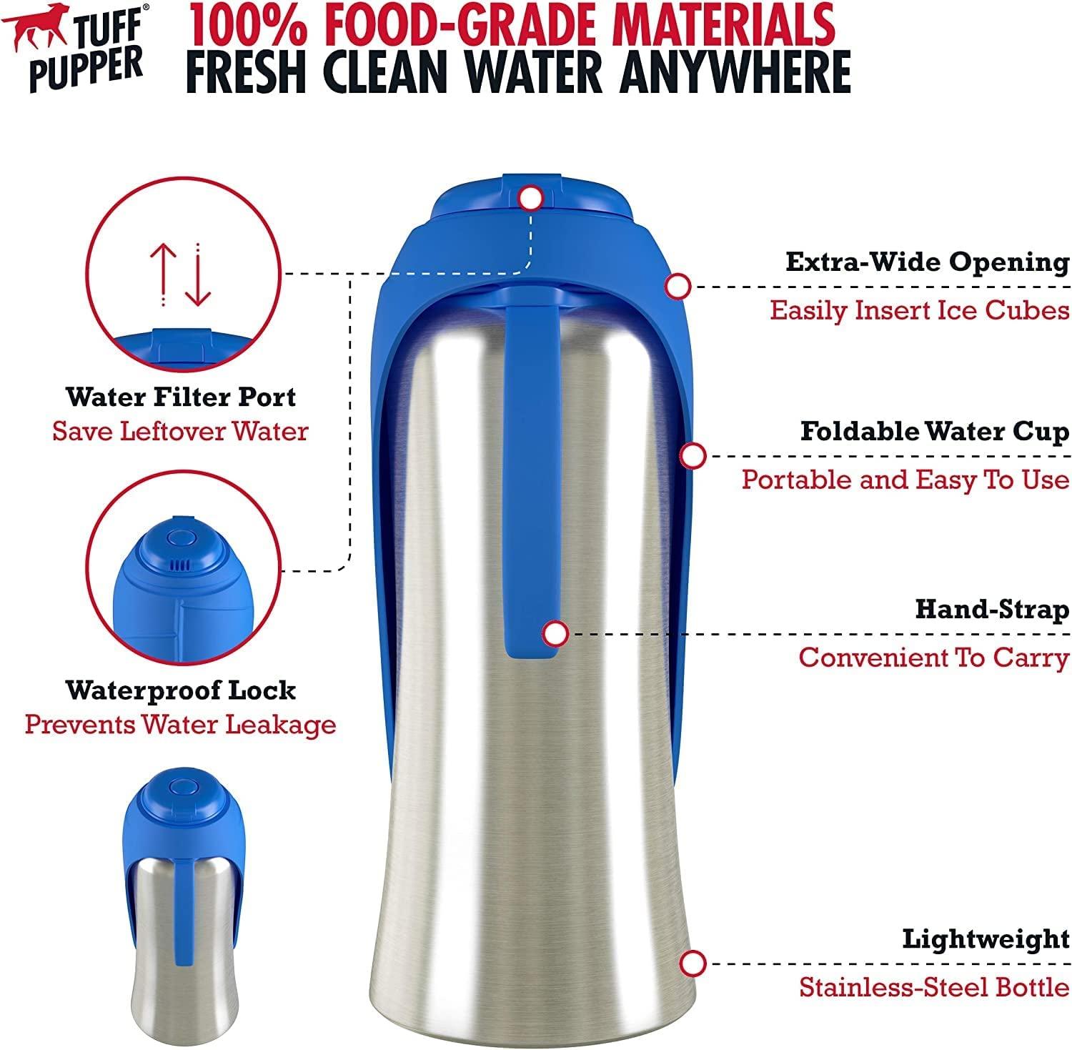 PupFlask Large Dog Water Bottle | 27 OZ Stainless Steel | Nebulas Blue ...