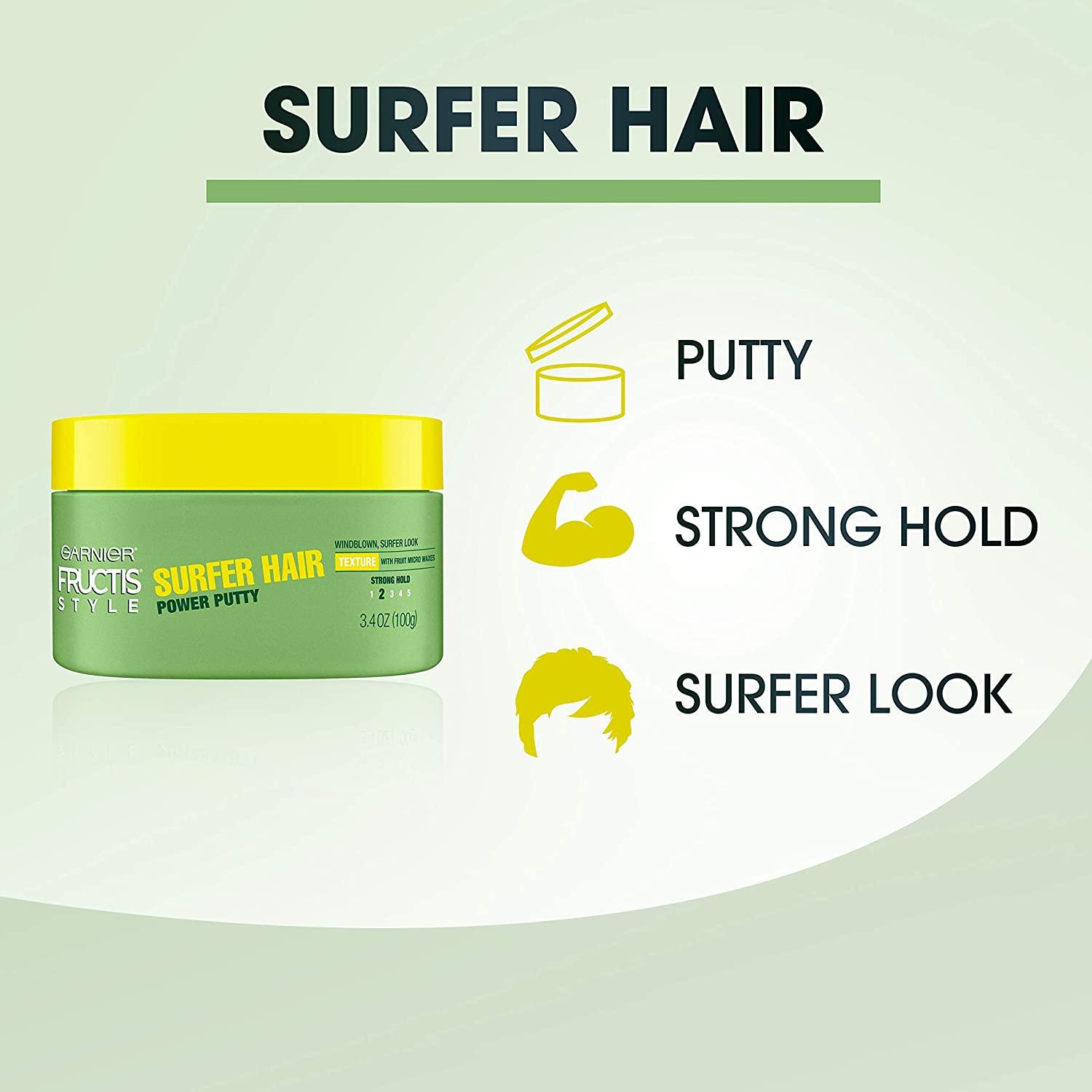 Garnier Fructis Surfer Hair Power Putty 3.4 oz - Texturizing Hair ...