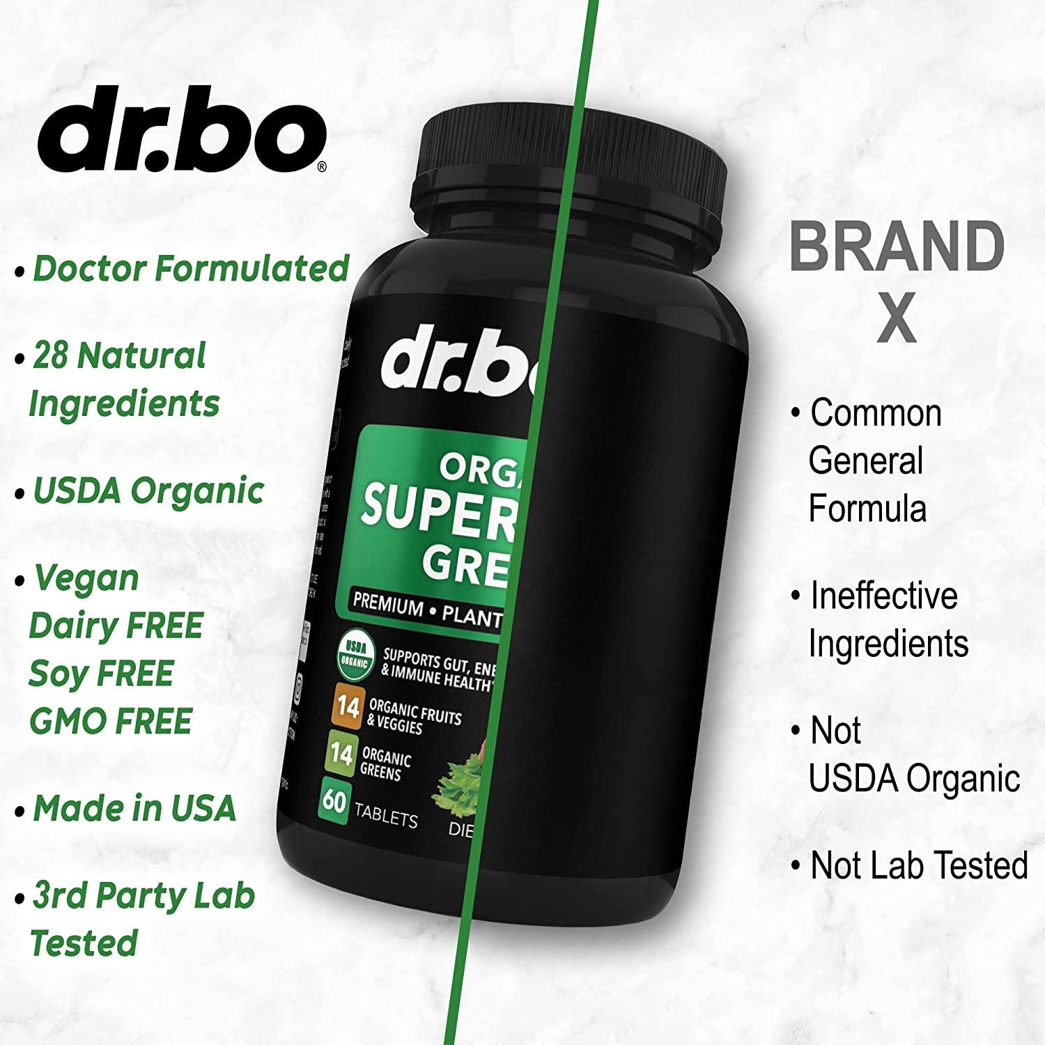 Organic Superfood Greens & Fruit Supplements - Energy Boosting Veggie ...