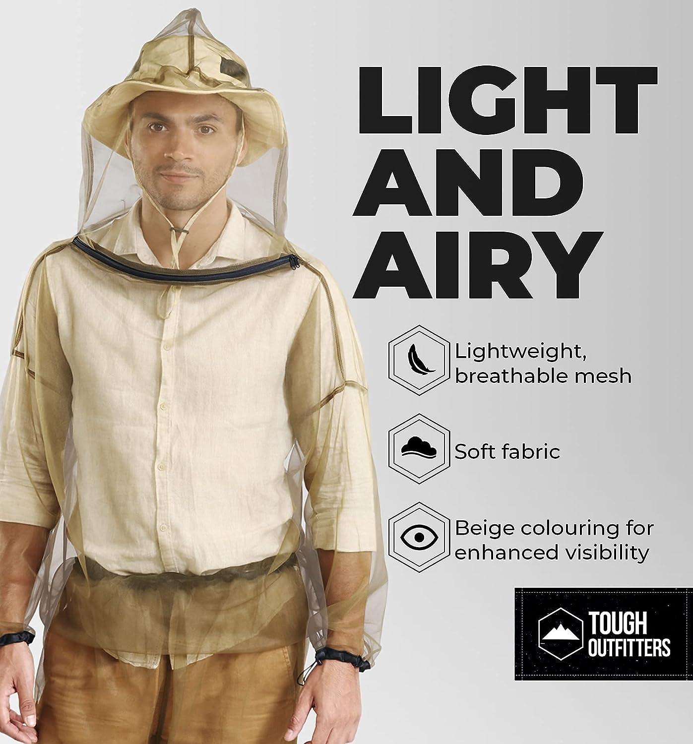 Tough Outdoors Mosquito Suit - Mesh Bug Jacket for Outdoor Protection ...