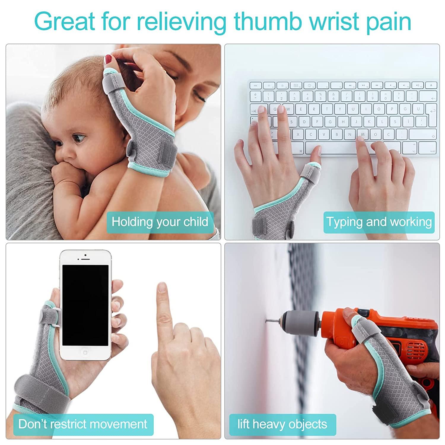 Thumb Splint Brace for Trigger Finger & Arthritis - Reversible, Wrist Stabilizer for Carpal ...