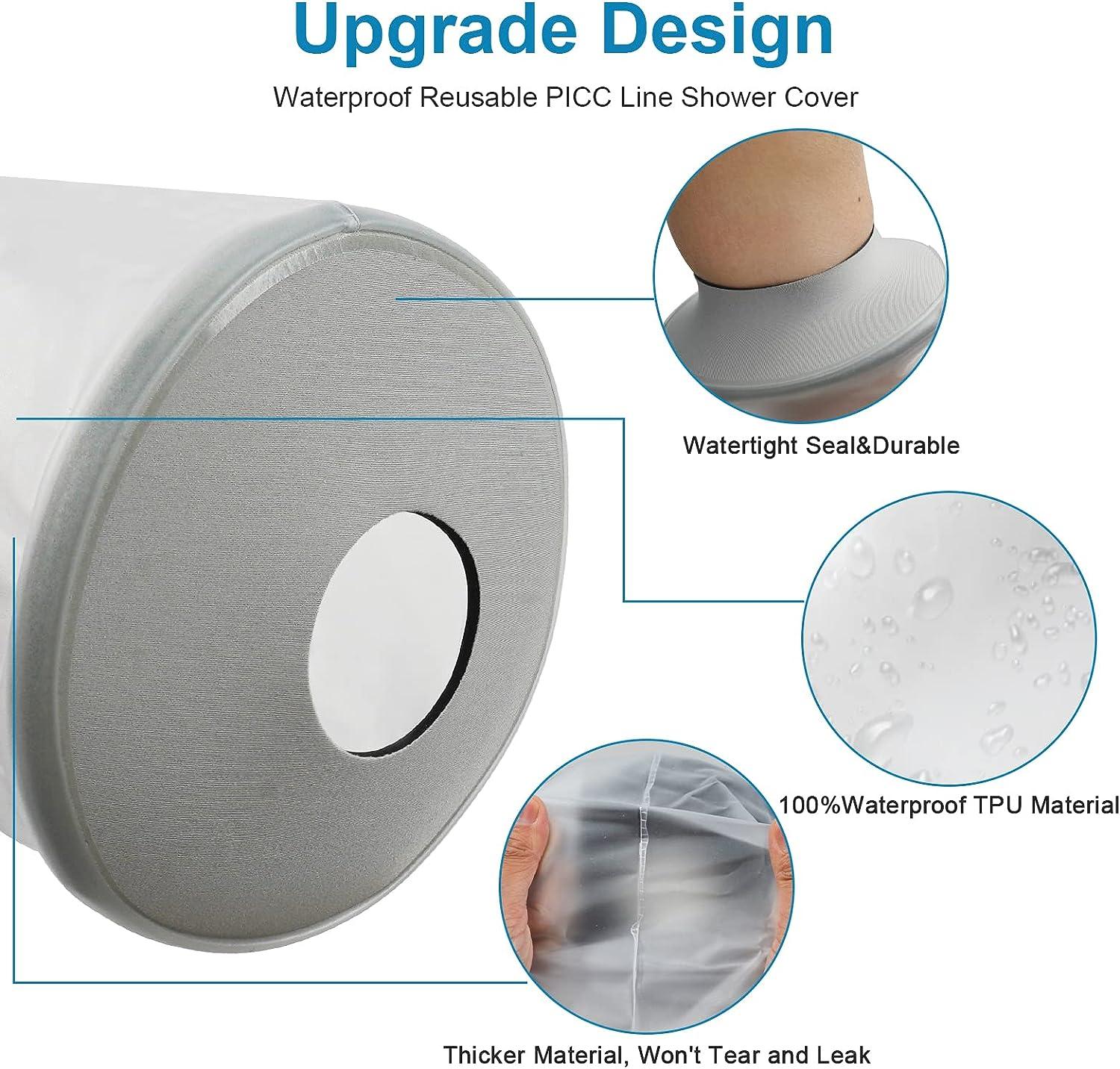 Waterproof PICC Line Shower Cover for Upper Arm - Adult Reusable Sleeve ...