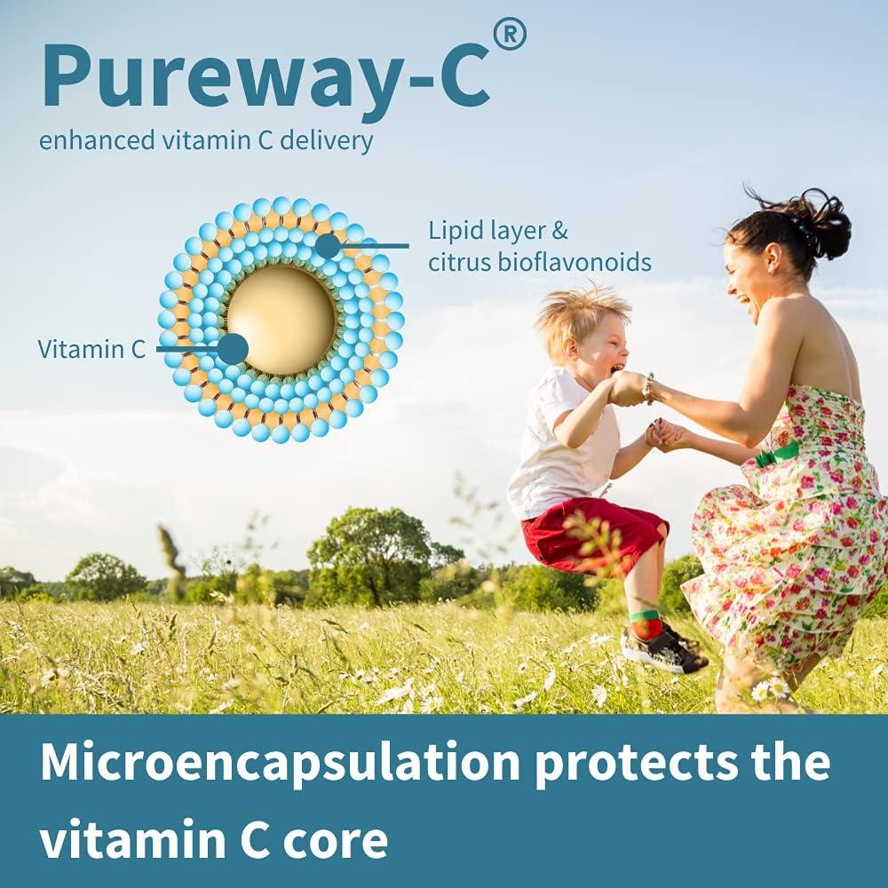 Pureway-C Vegan Vitamin C 1000mg with Bioflavonoids | High Absorption ...