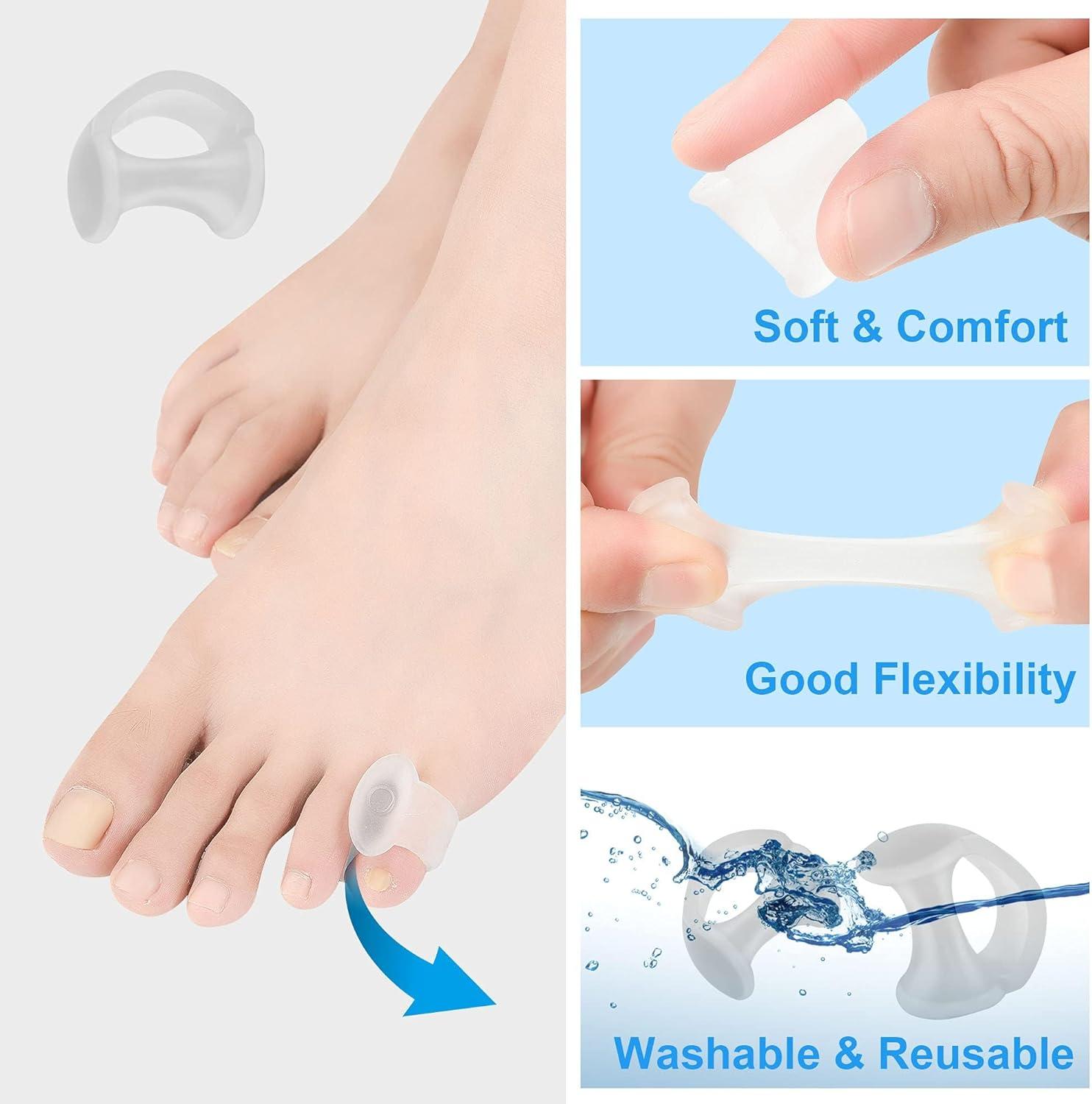 Kaiaiwluo 12 PCS Pinky Toe Separator | Hallux Small Toe Spreader for ...