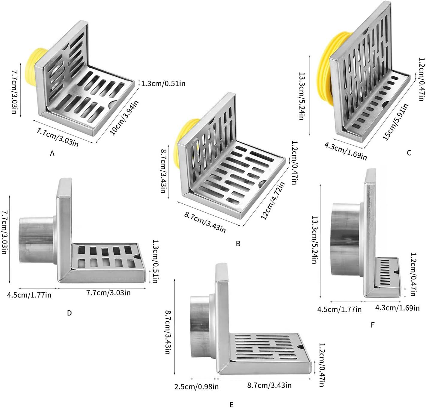 Anti-wear L Stainless Steel Bathroom Tile Insert Floor Drainer Square ...