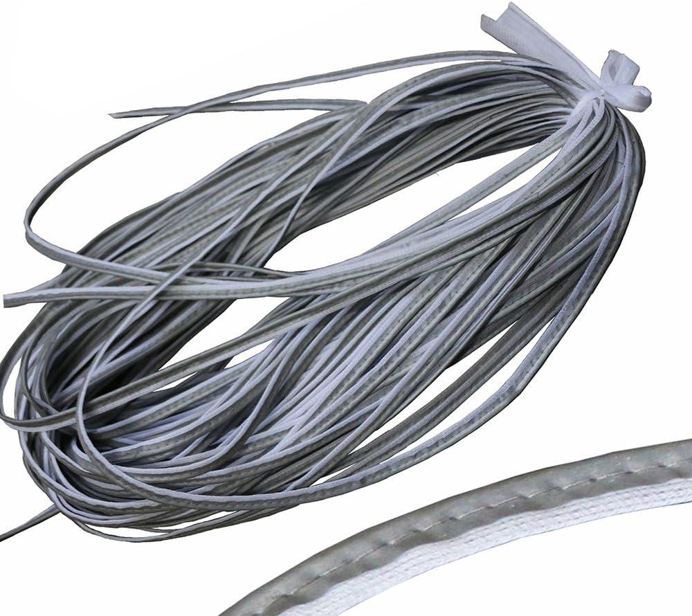 JINBING 20m Silver Reflective Piping Fabric Trim - Sew On - 21 yds ...