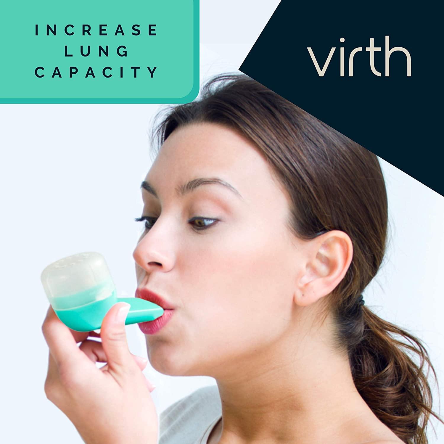 VIRTH Lung Expansion & Mucus Relief Device | Breathing Exercise Flutter ...