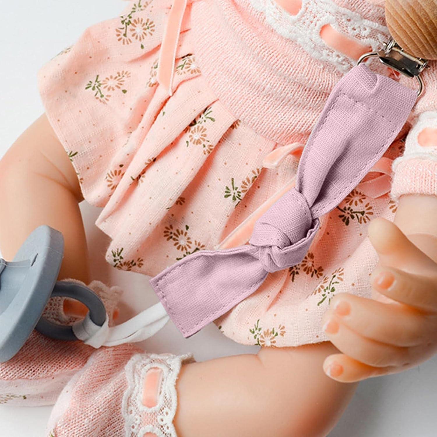 Firulab Pacifier Holder Clip - Stylish Baby Pacifier Strap with Wooden ...