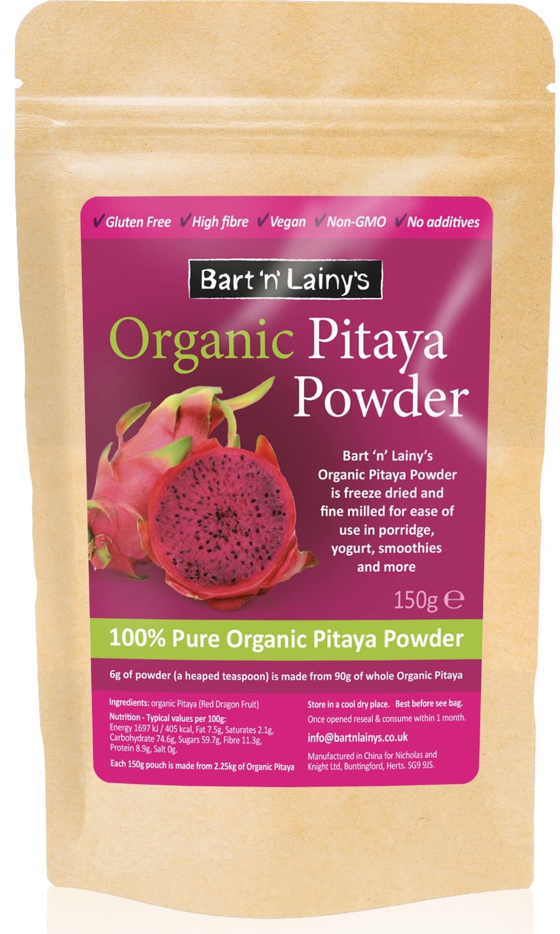 Organic Pitaya Powder 150g - Bart 'n' Lainy's 100% Pure Red Dragon ...