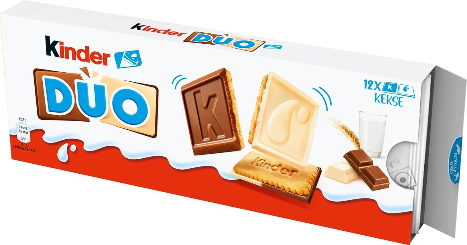 Buy Ferrero Kinder DUO - Milk & White Chocolate Biscuits 150g ...