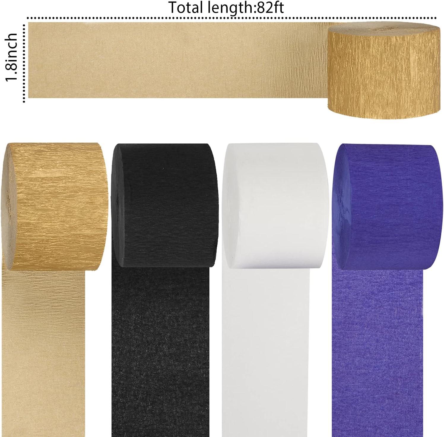 8 Rolls Crepe Paper Streamer Rolls Hanging Party Decorations Include ...
