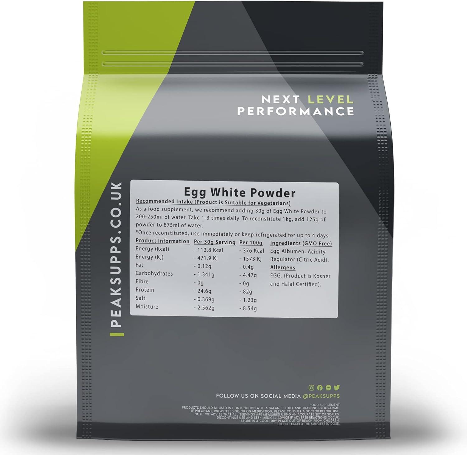 Egg White Powder 250g - High Protein | Vegetarian | Halal | Kosher - 1 ...