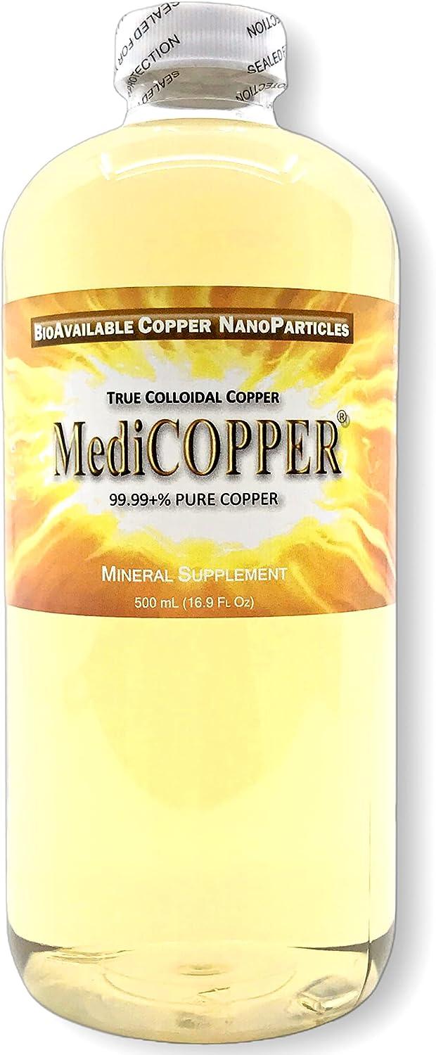 MediCOPPER True Colloidal Copper - 500 mL | BPA Free Plastic Bottle ...