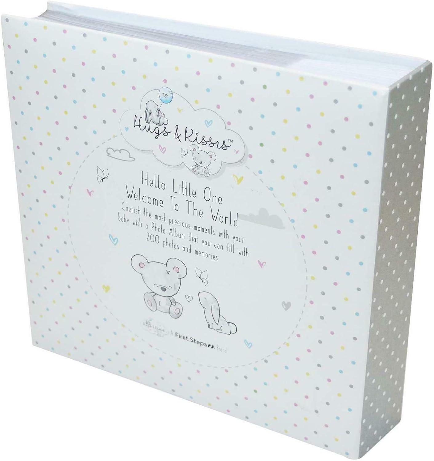 Baby First Photo Album 4x6'' - 200 Photos Memo | White Unisex Birthday ...
