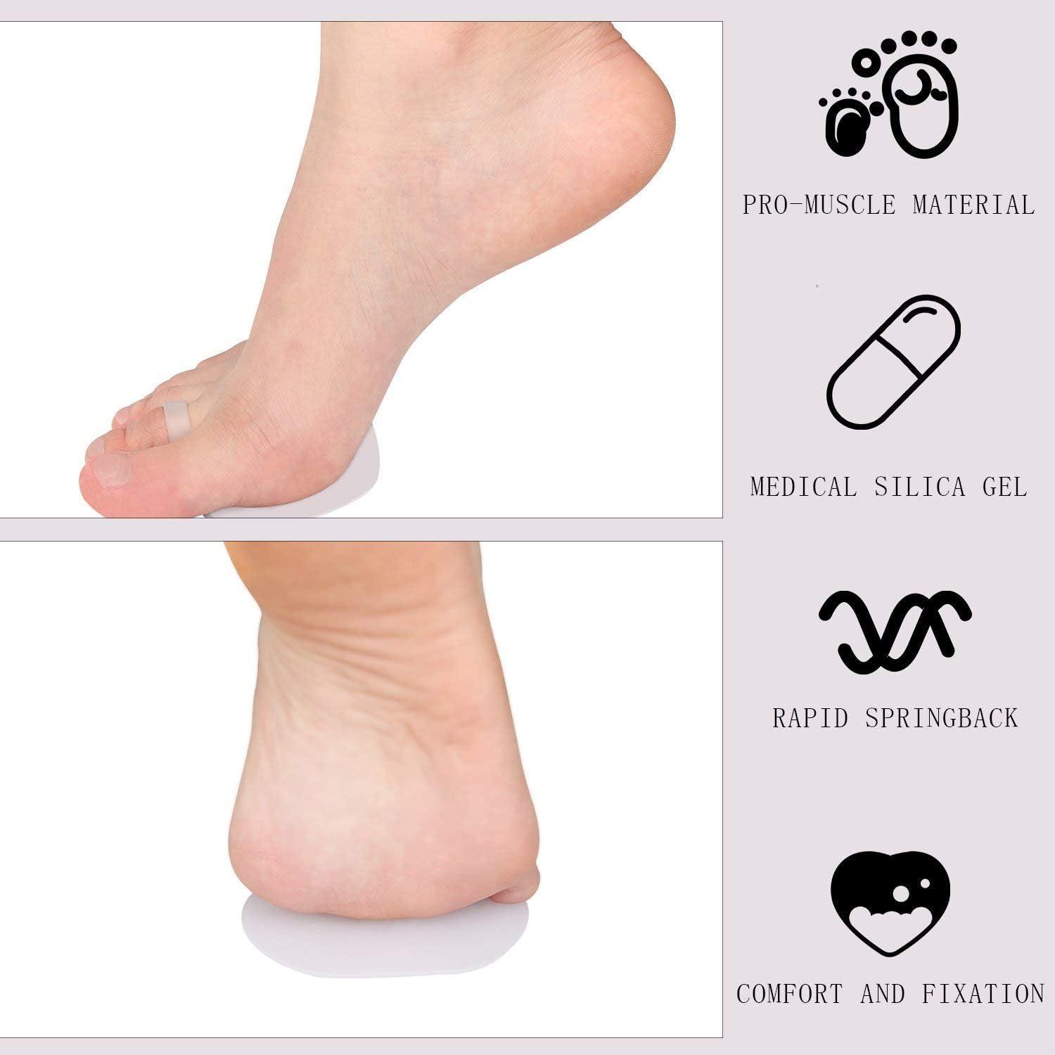 Dr.Pedi Foot Cushion Silicone Insoles with Toe Support - Pain Relief ...