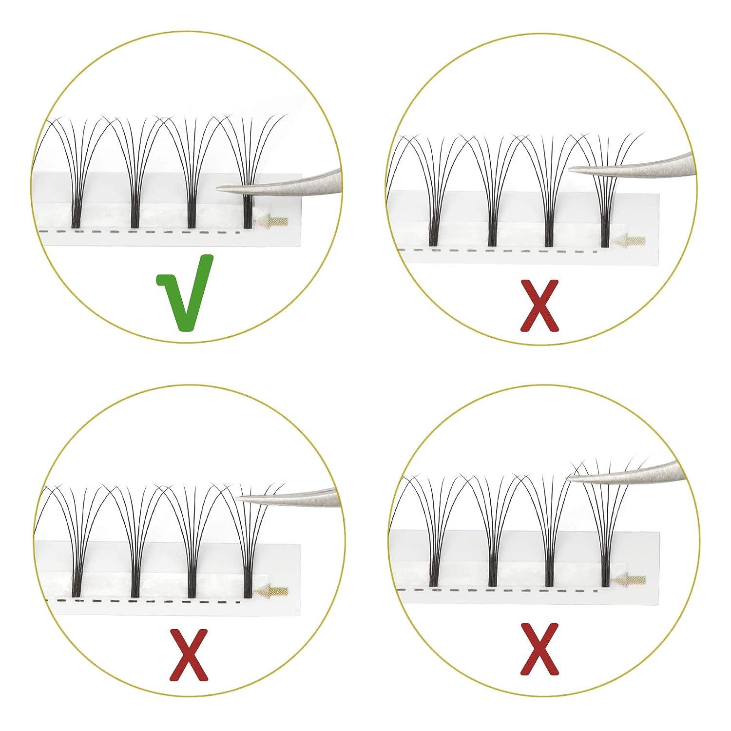 Obeyalash 3D-0.07C 10mm Pre Fanned Volume Lash Extensions - Long Stem ...