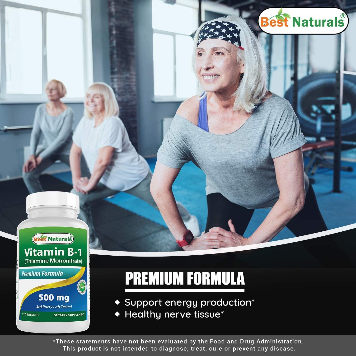 Best Naturals Vitamin B1 500mg 120 Tablets - Thiamine Mononitrate Supplement | Buy Now with ...