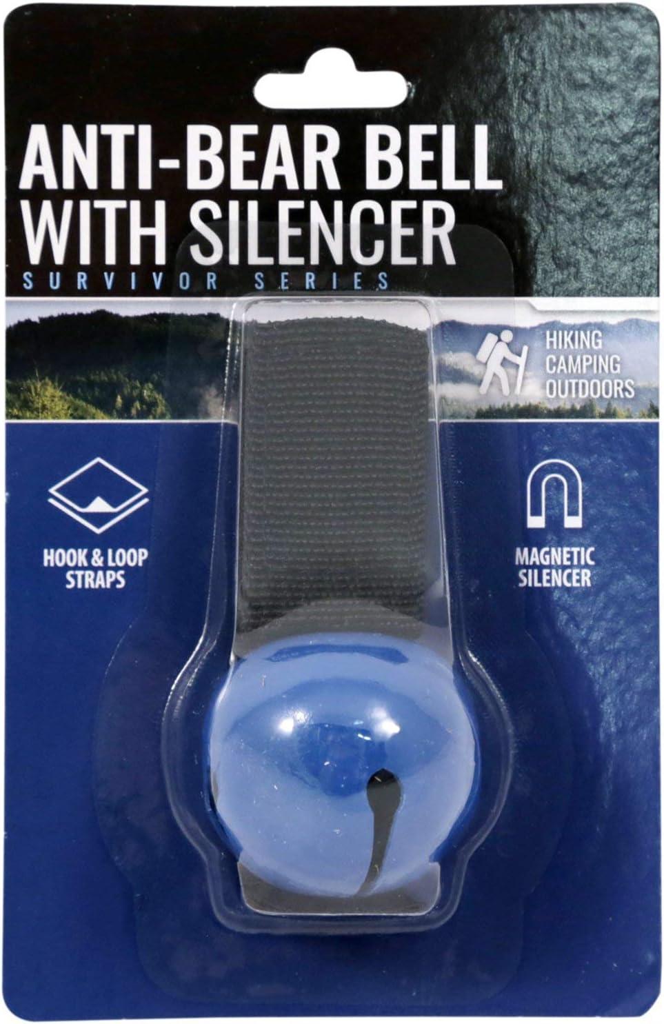 ASR Outdoors Anti Bear Bell with Magnetic Silencer and Strap - Blue ...