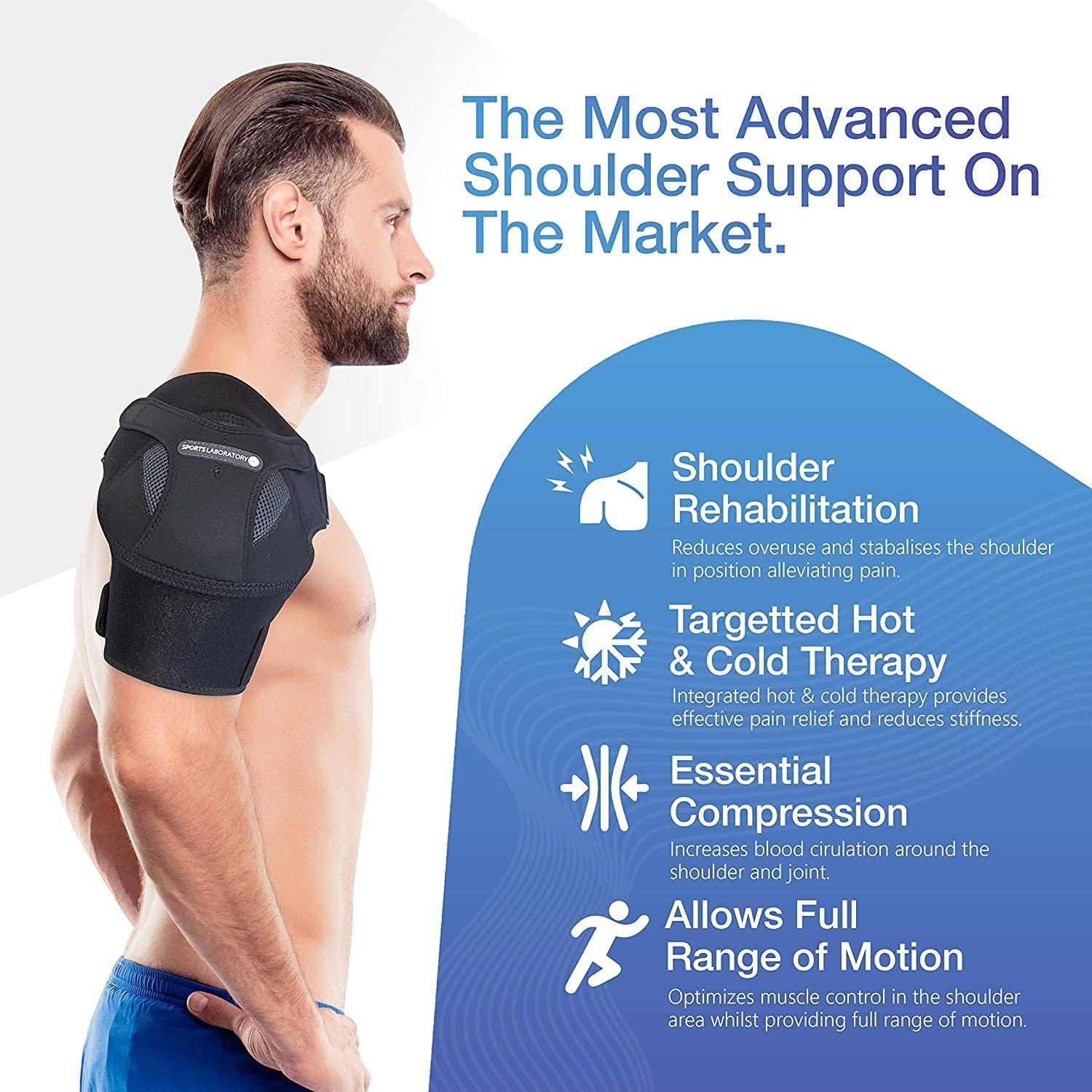 Sports Laboratory Shoulder Support Brace with Hot & Cold Gel Pack ...