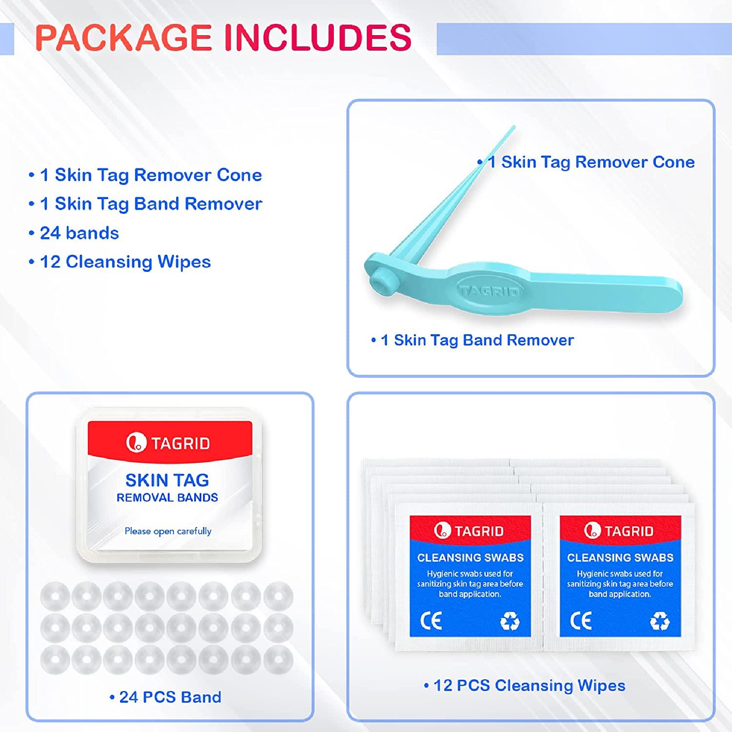 TagRid Skin Tag Remover Device + 36 Pcs Repair Patches - Effective At ...