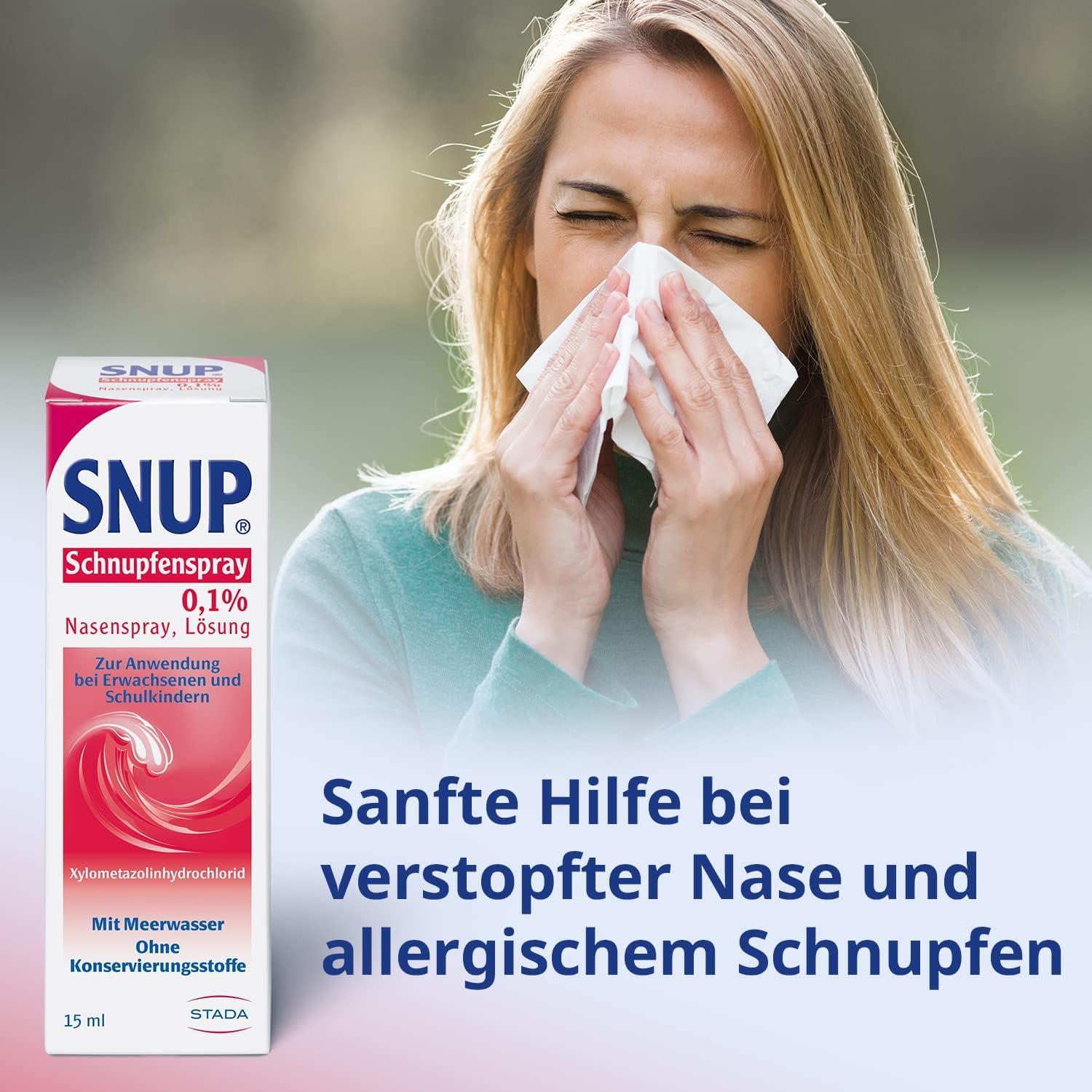 Snup Runny Nose Spray 0.1% - Sea Water Nasal Spray for Nasal Mucosa ...