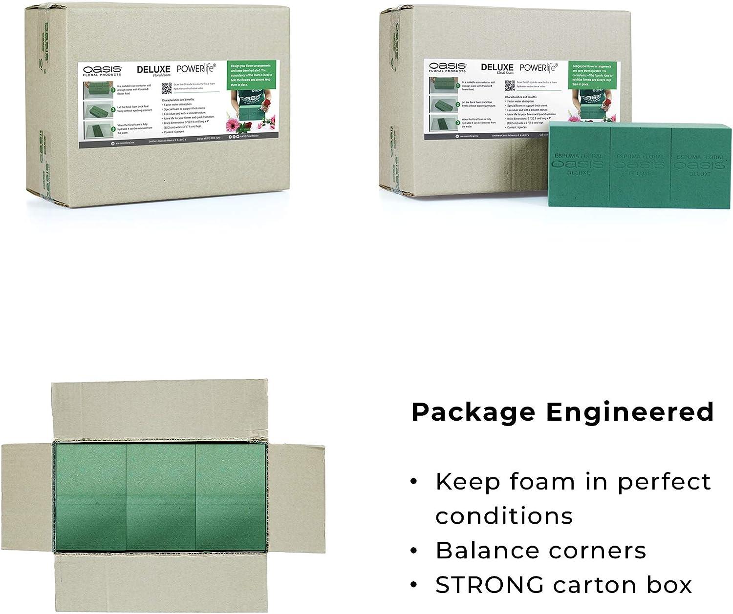 Oasis Smithers Floral Foam Deluxe 6 Pack - Craft Blocks for Dry Flowers ...