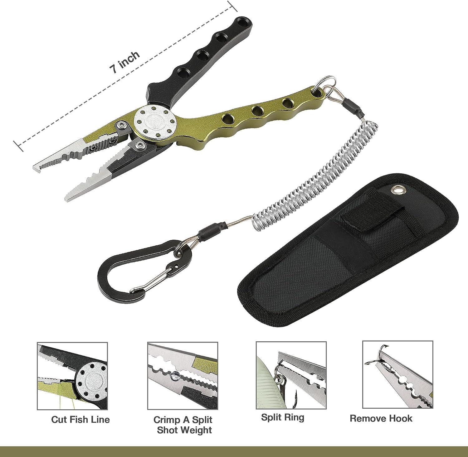 Swiss+Tech Fishing Tool Kit: Fish Gripper, Pliers, Scissors, Knife ...