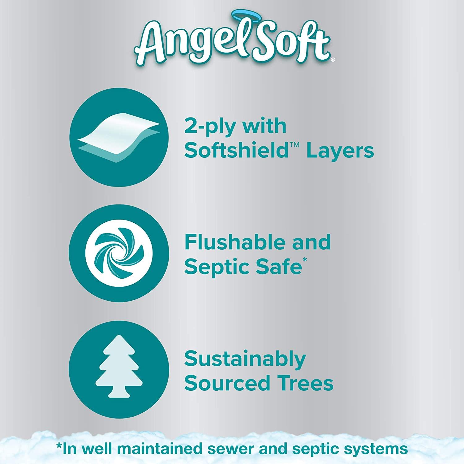Angel Soft Ultra Toilet Paper - 6 Mega Rolls, 2-Ply Bath Tissue | Buy ...