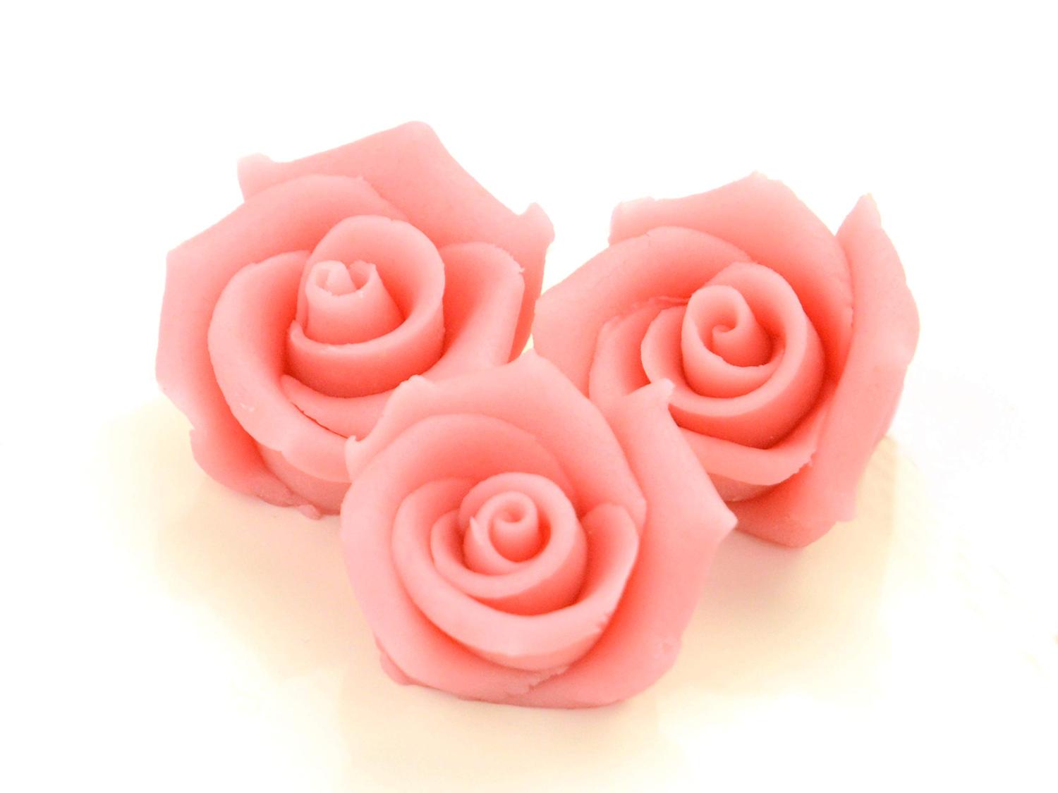 Buy Medium Pink Marzipan Roses (36 Pieces) | Premium Quality Edible ...