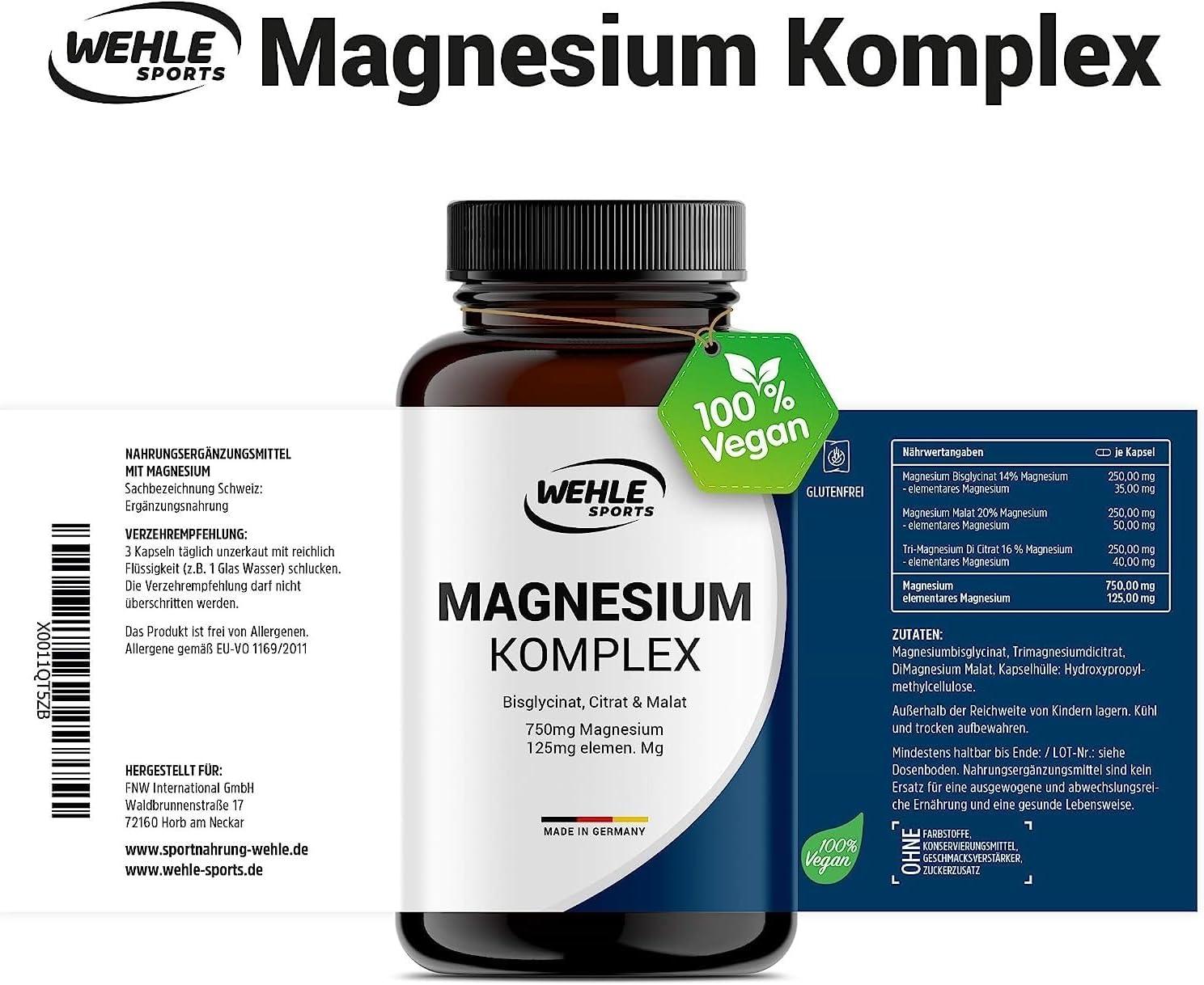 High Dose Magnesium 2250 mg - 360 Vegan Capsules | Magnesium ...