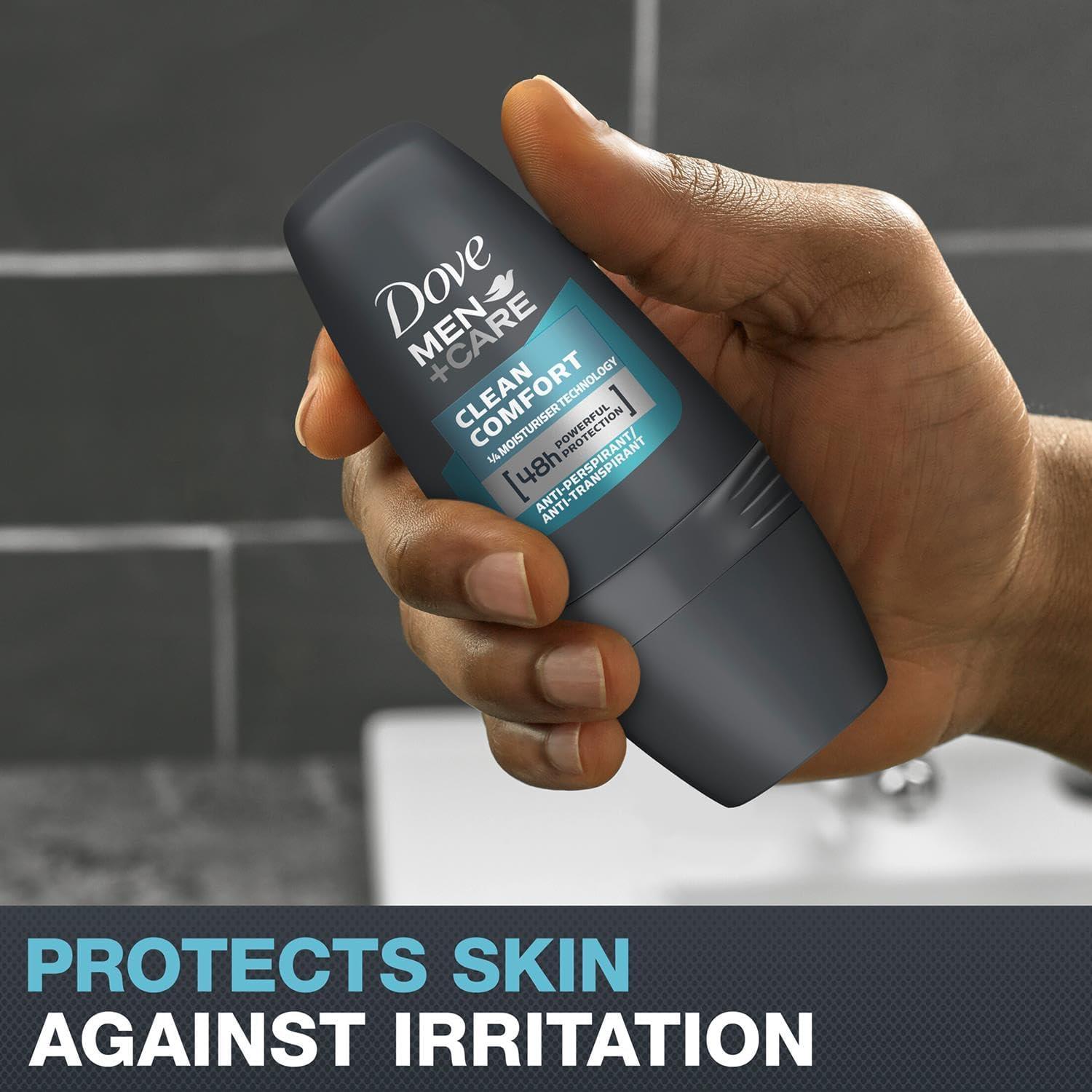 Dove Men + Care Clean Comfort Anti-Perspirant Deodorant Roll On with ...