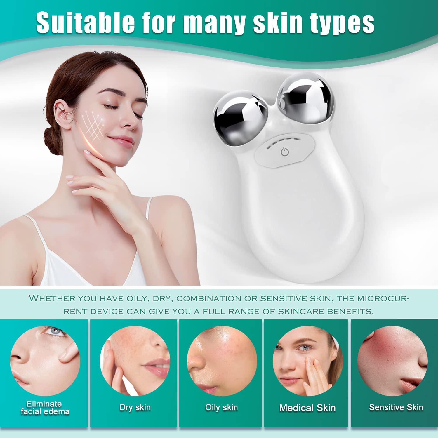 Microcurrent Face Roller for Lift and Skin Tightening | USB Mini ...
