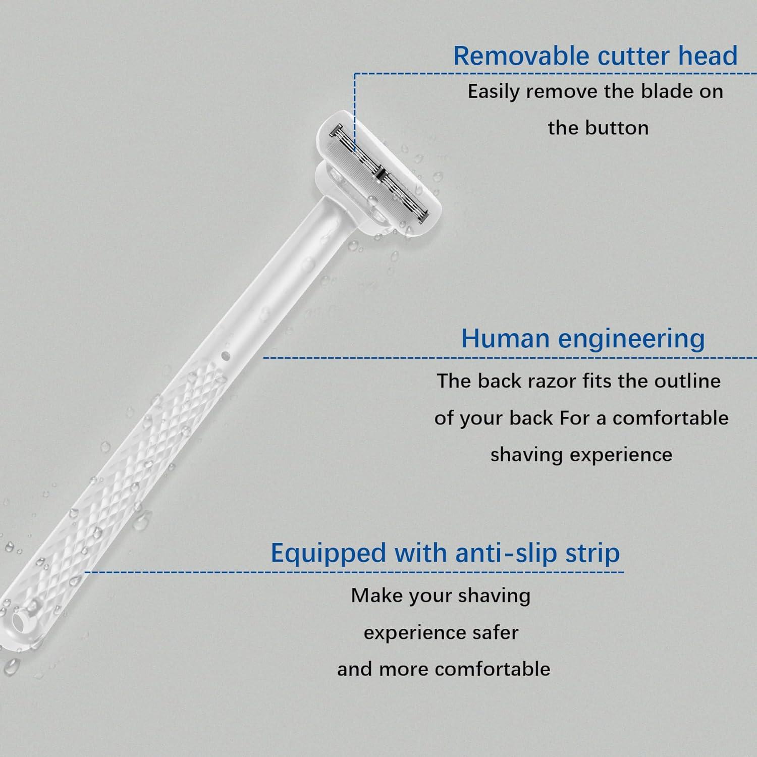 Durimi Back Razor for Men - Premium Ergonomic Full Body Hair Remover ...