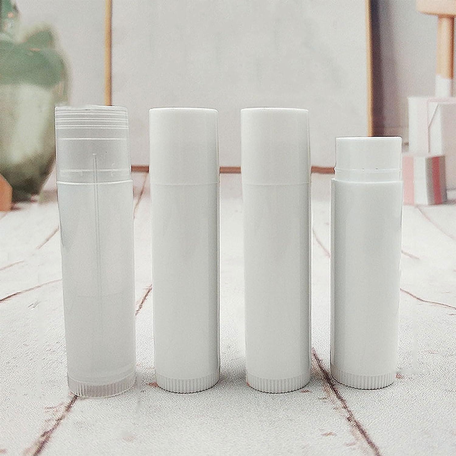 DIY Lip Balm Tubes 50pcs Empty Lipstick Containers 5g White Plastic ...
