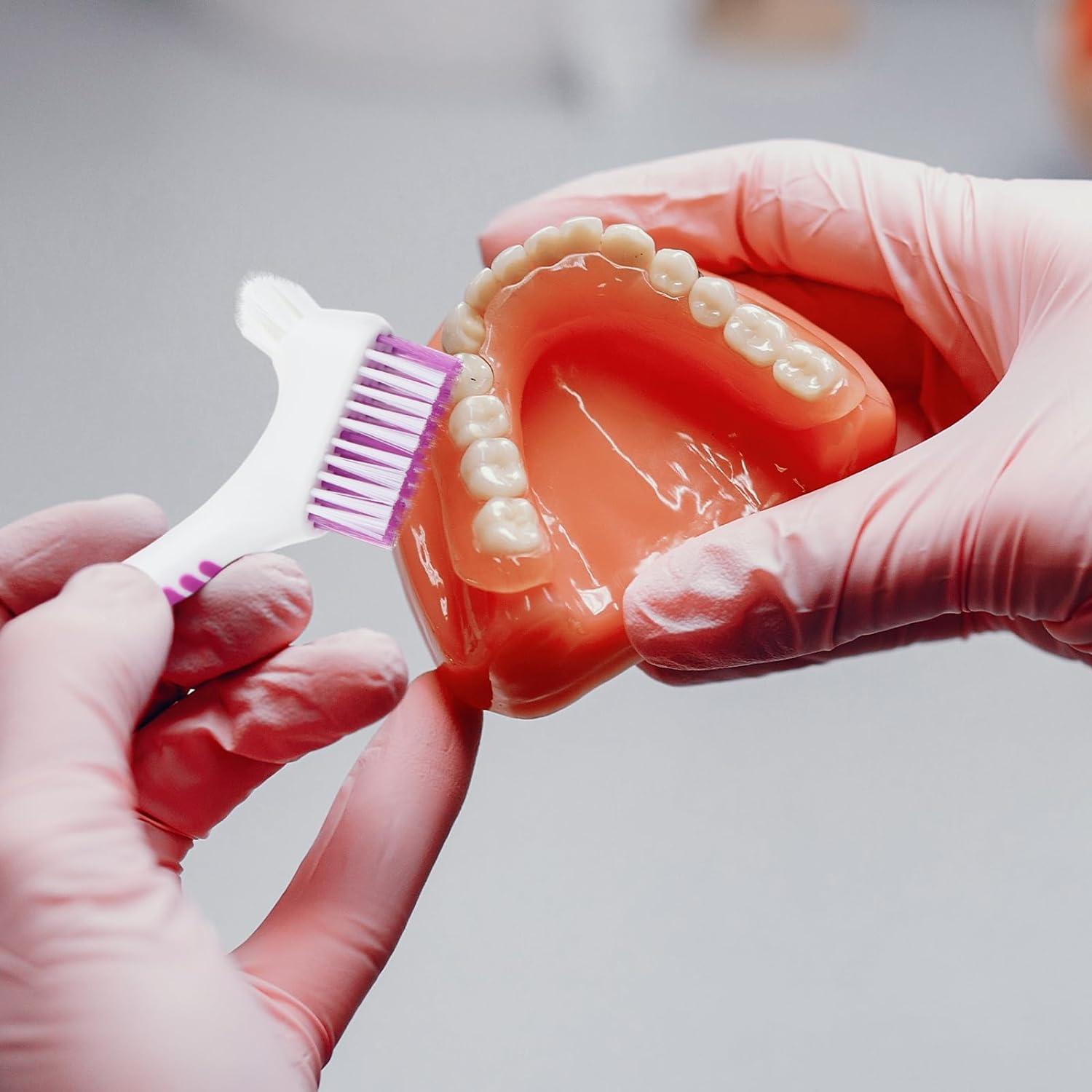 WLLHYF 2Pack Denture Cleaning Brush Denture Brush Premium Hygiene ...