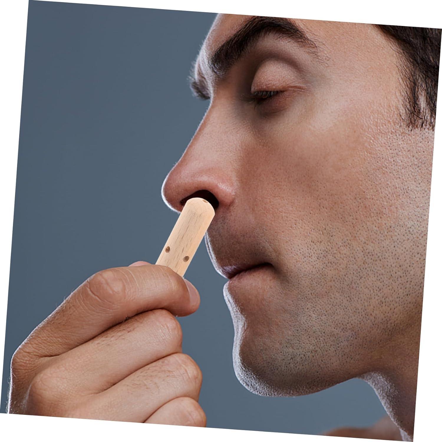 Wooden Incense Sticks Set with Nasal Tube Inhaler - Fragrance Sniffing ...