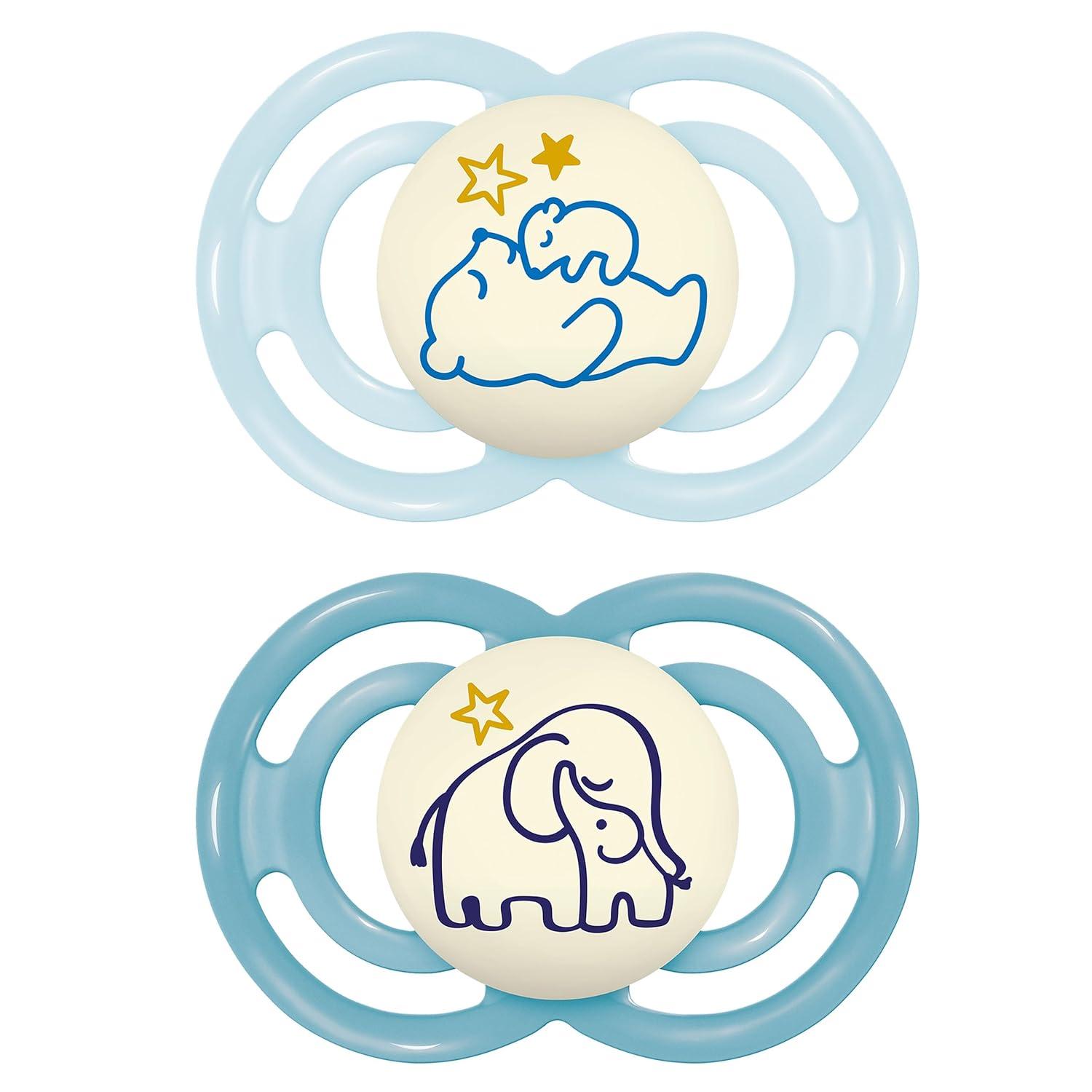 Mam Perfect Day & Night Pacifier Set - Tooth-Friendly Glow-in-the-Dark ...