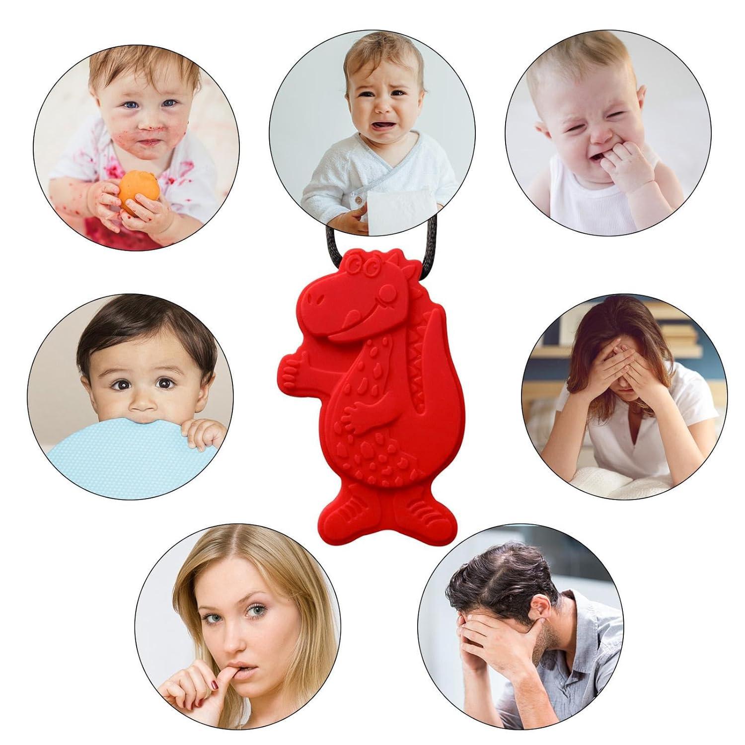 Buy Cute Dinosaur Sensory Chewing Chains | Portable Silicone Bite Chain ...