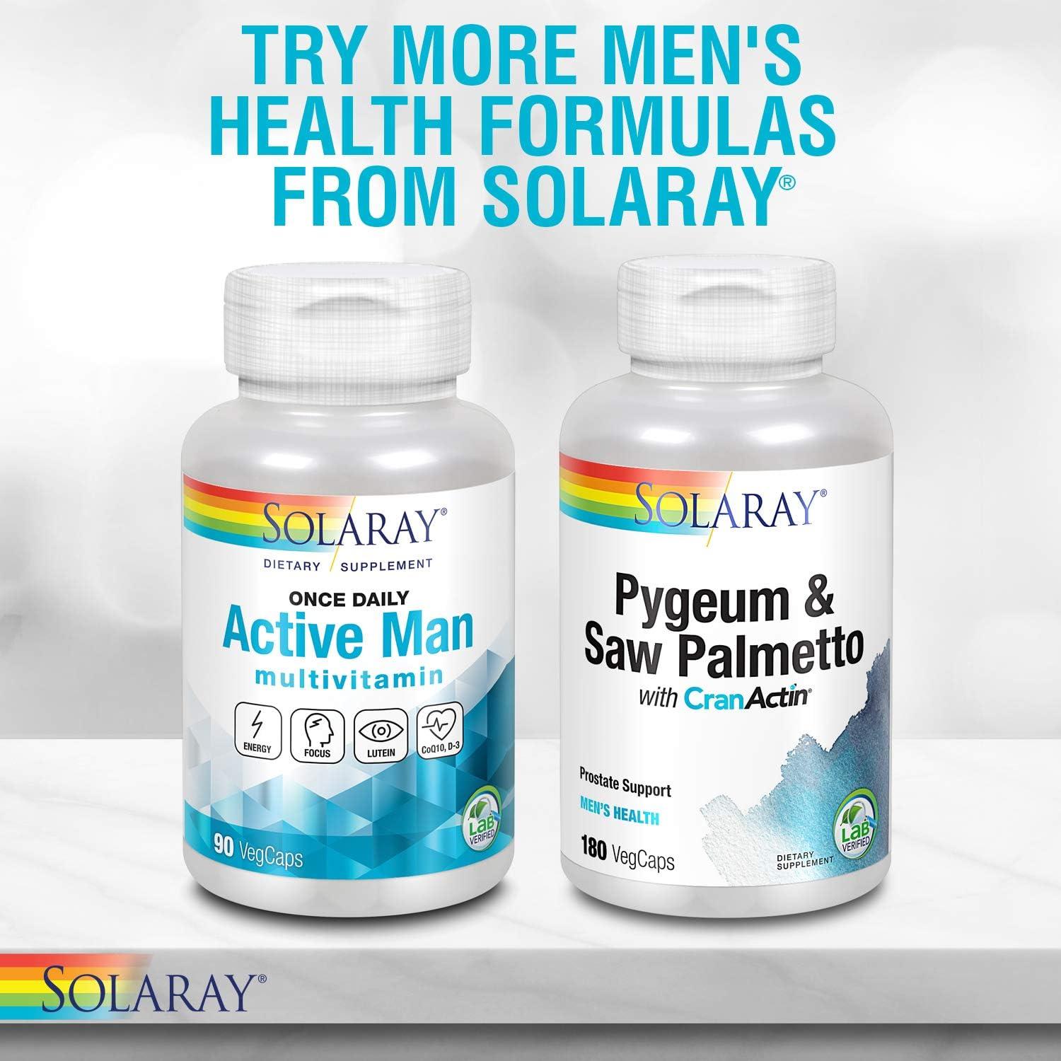 SOLARAY Saw Palmetto & Pygeum | Prostate & Urinary Health Formula with ...