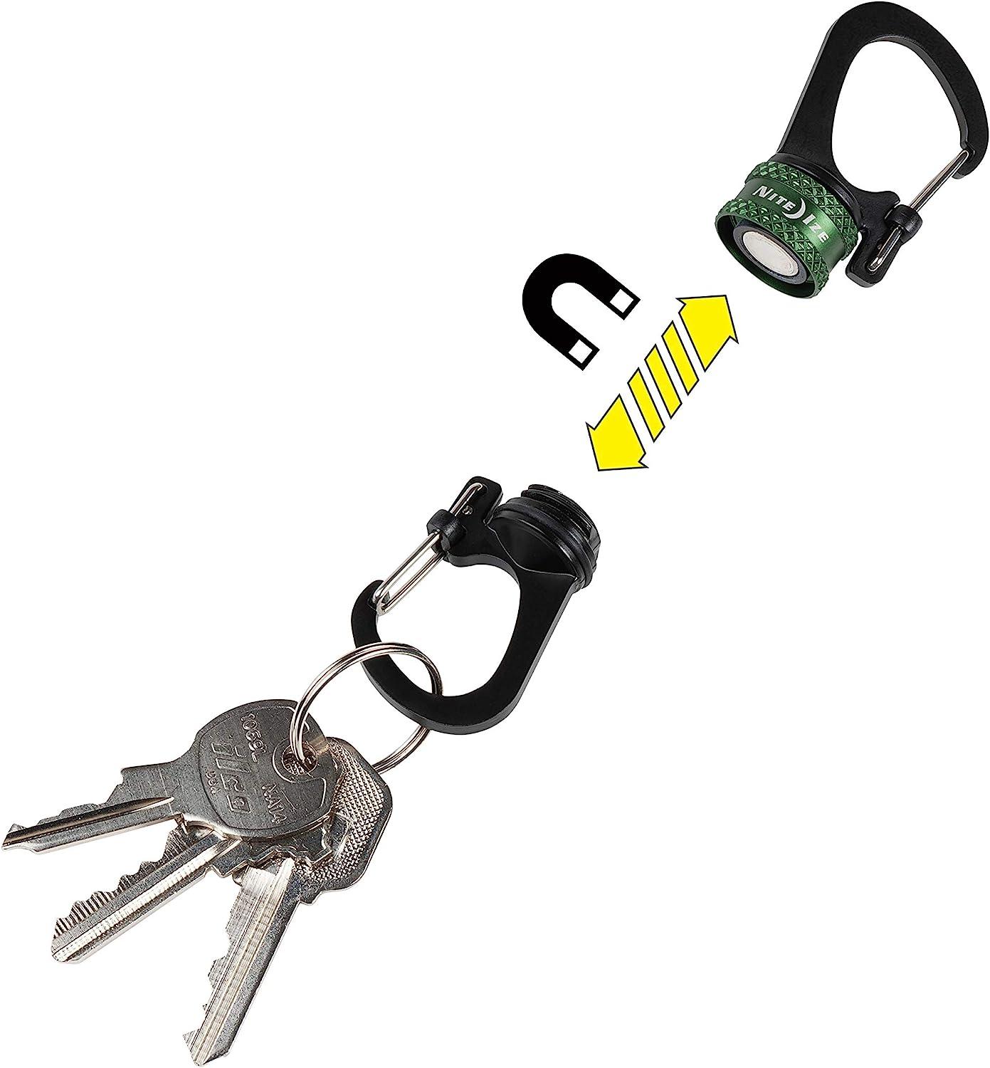 Nite Ize SlideLock 360 Magnetic Locking Dual Carabiner - Olive | Twist ...