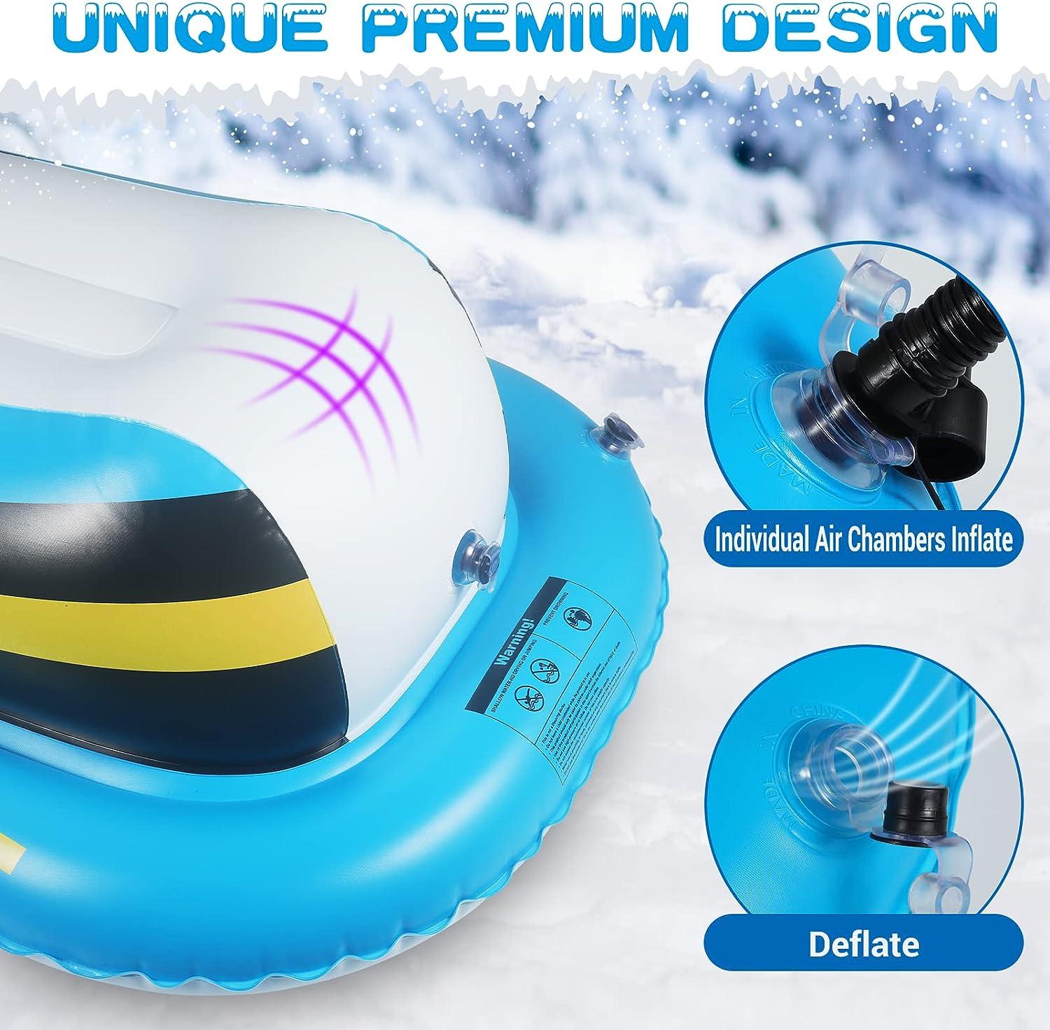 Inflatable Snow Sled for Kids and Adults, COKWEL Inflatable Sleds for ...