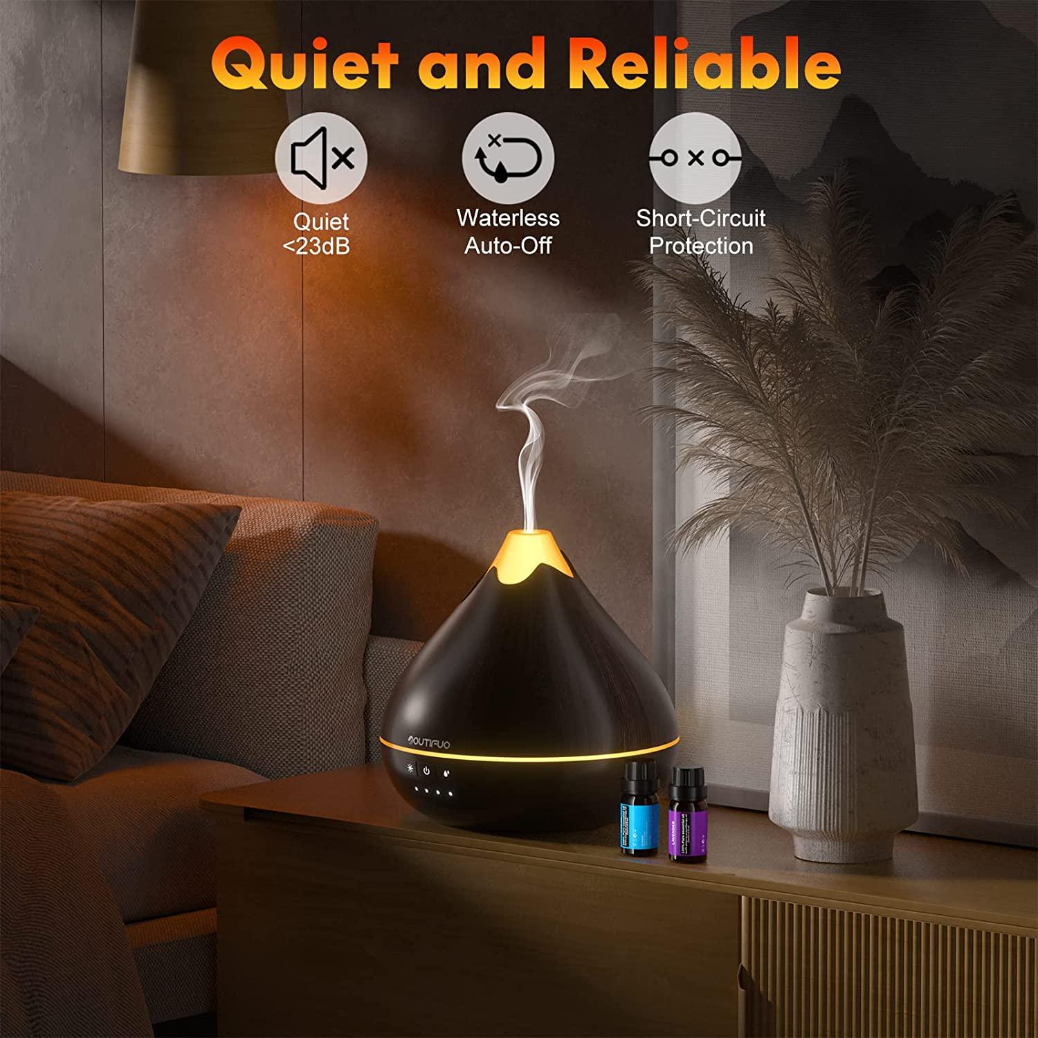 550ml Essential Oil Diffuser & 10 Oils Gift Set | Ceramic Ultrasonic Technology | Aromatherapy ...
