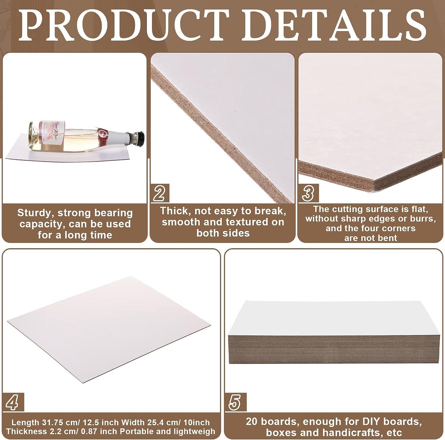 20 Pcs White Book Board Binders Board Chipboard Sheets 12.5 x 10 Inch ...